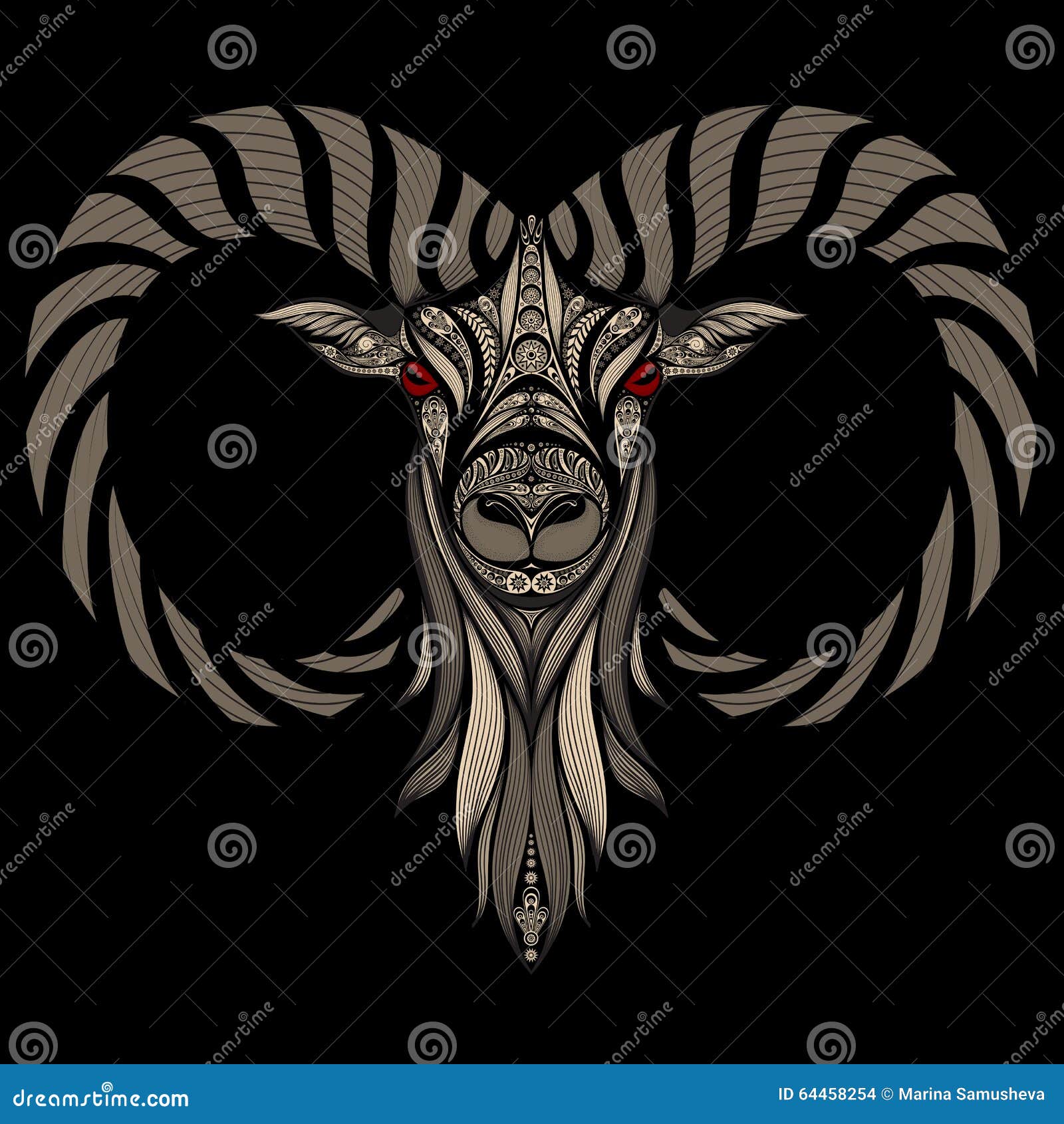 Abstract vector goat stock vector. Illustration of icon - 64458254