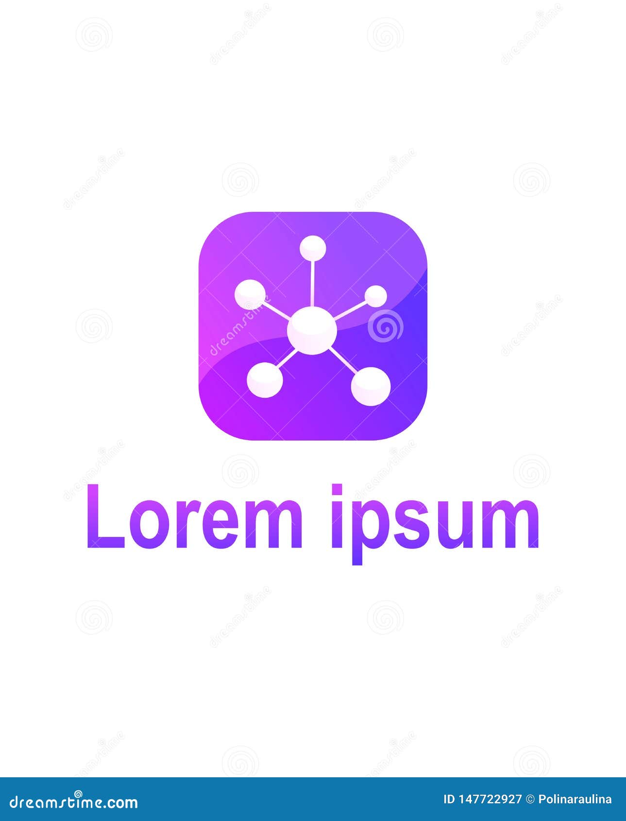 Abstract Vector Gradient Violet Purple Square Logo with Rounded Corners ...