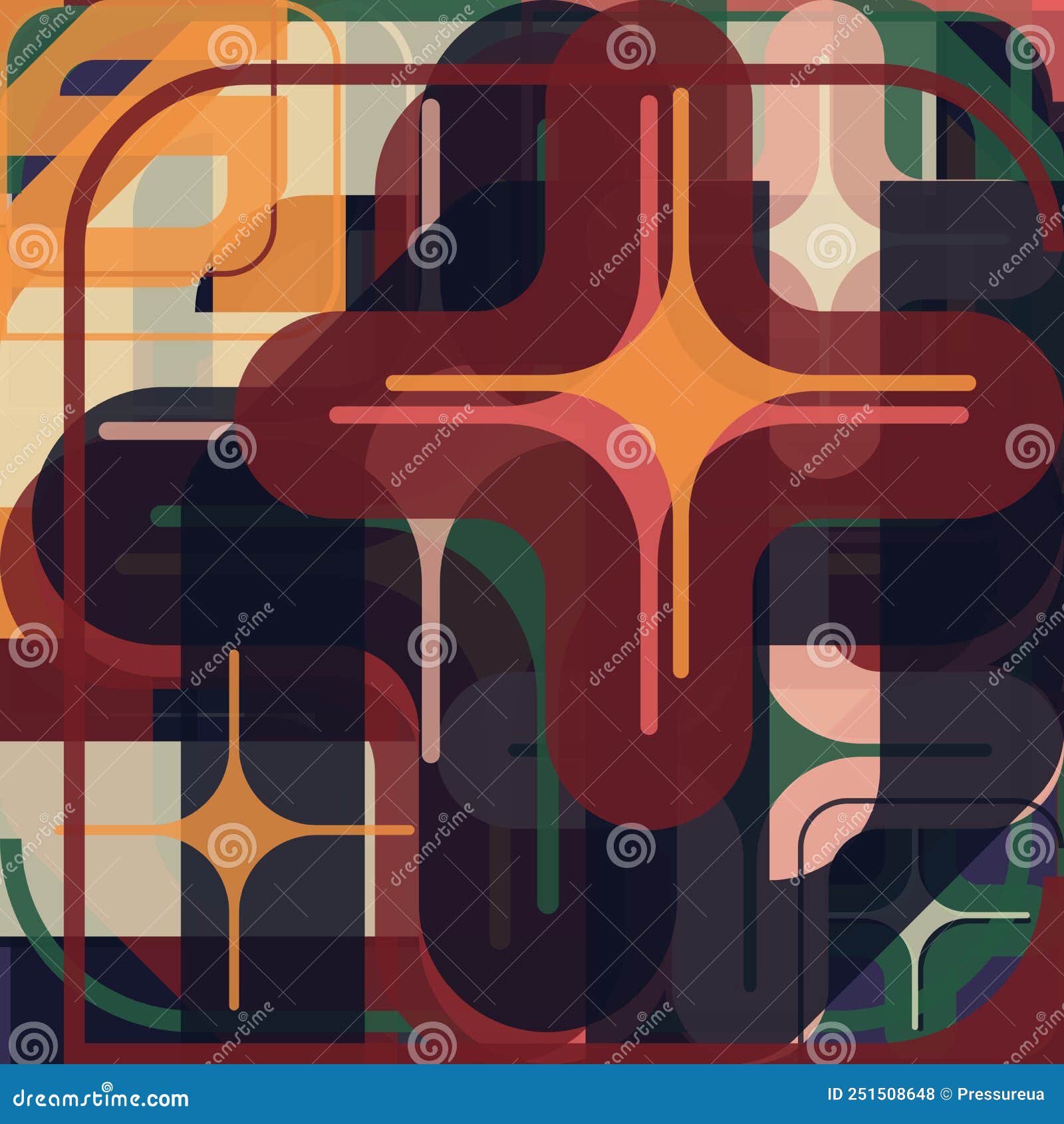 Abstract Vector Graphics Made with Generative Art Approach Using ...