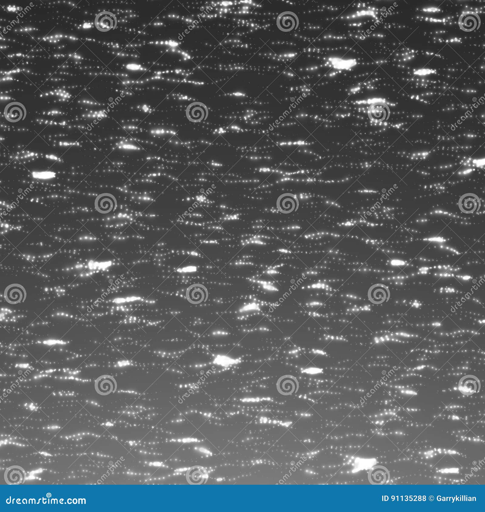 Abstract Vector Grayscale Space Background. Threads of Glowing ...