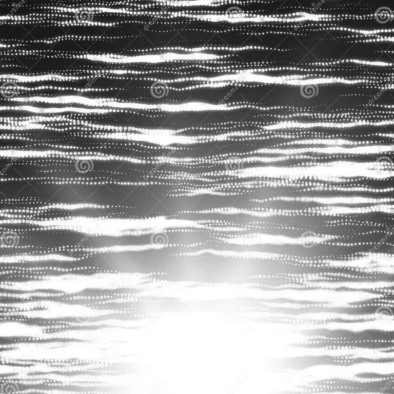 Abstract Vector Grayscale Space Background. Threads of Glowing ...