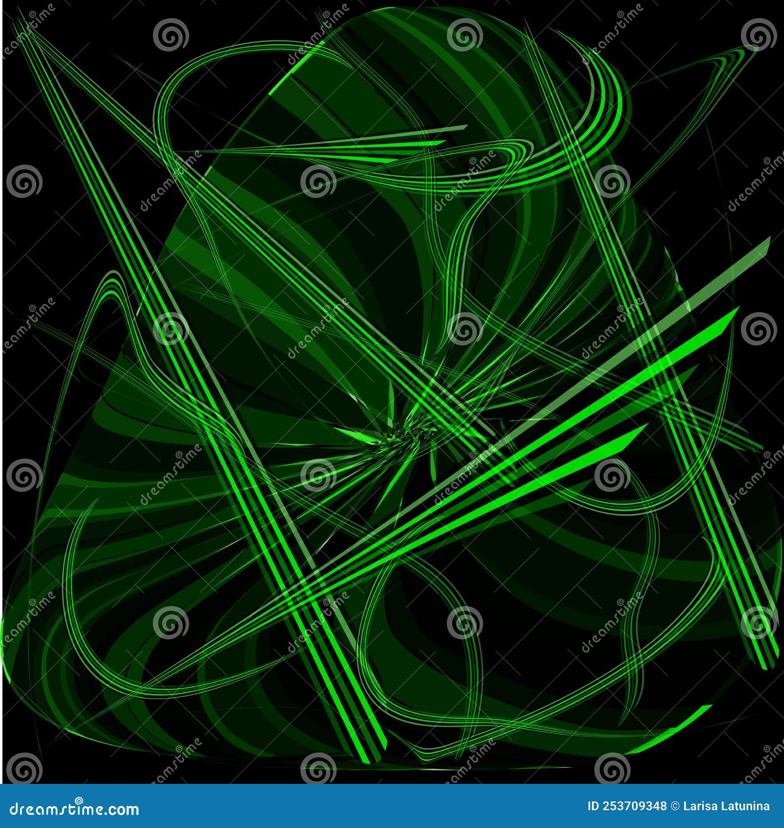 Abstract Vector Green Background with Glow Effect. Stock Vector ...