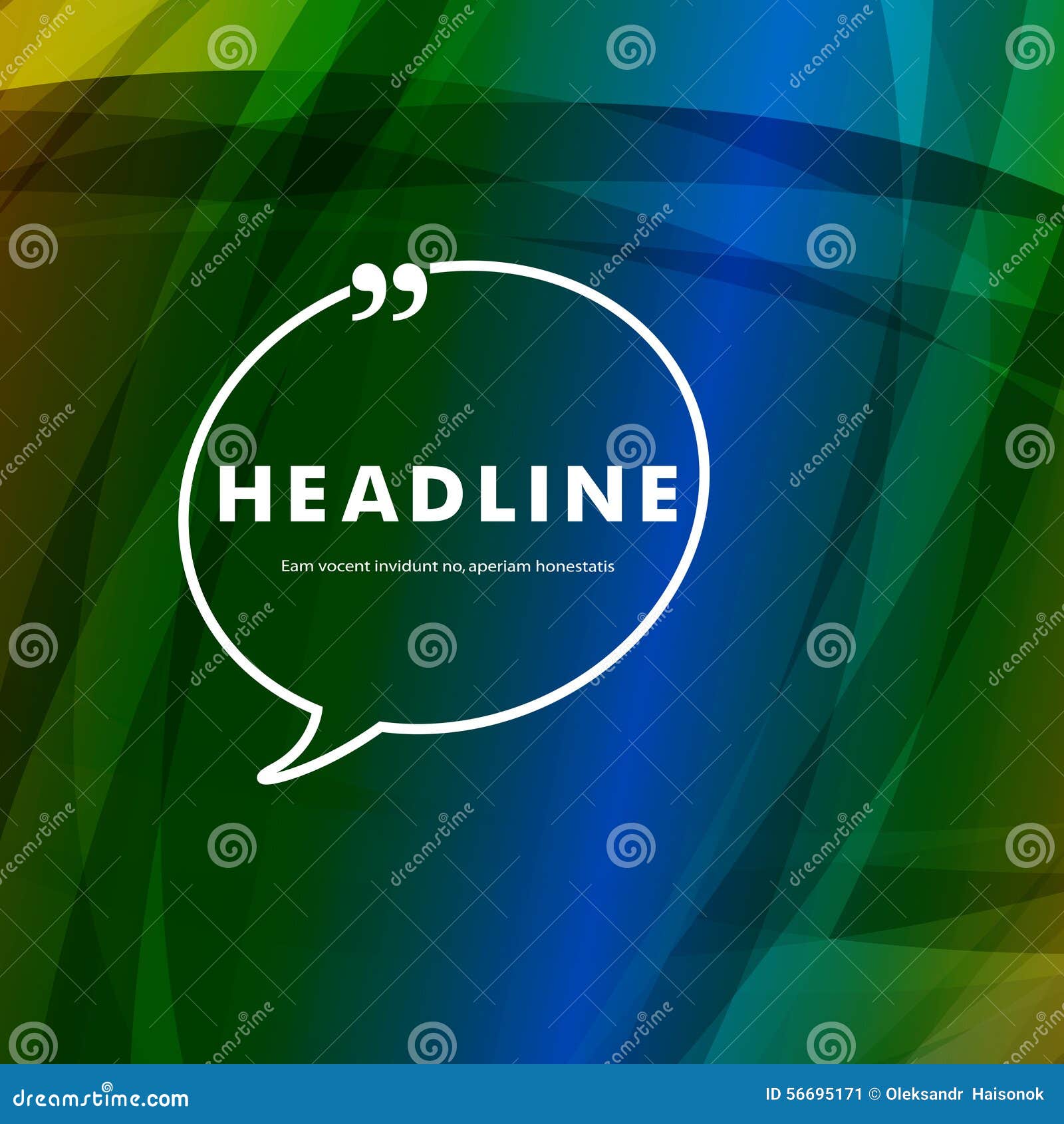 Abstract Vector Green and Blue Line Background Stock Vector ...