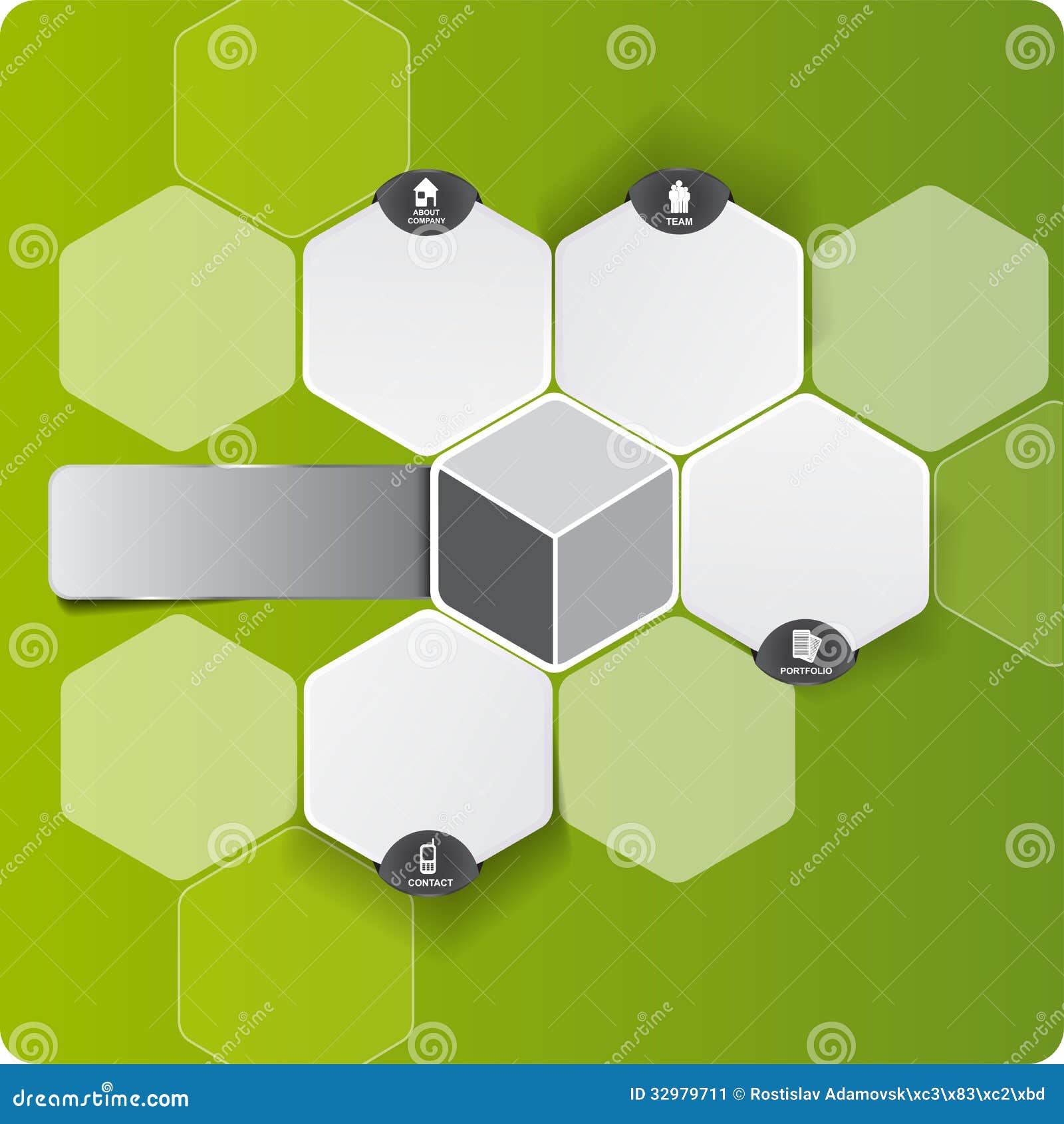 Green Infographic. Infographic Step By Step Template Vector ...