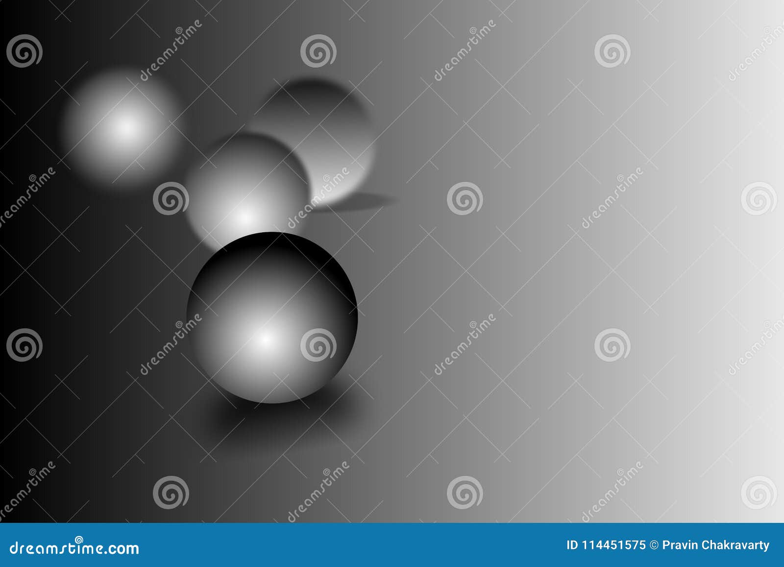 Abstract Vector Grey Scale 3 D Ball with Shaded Background,vector ...