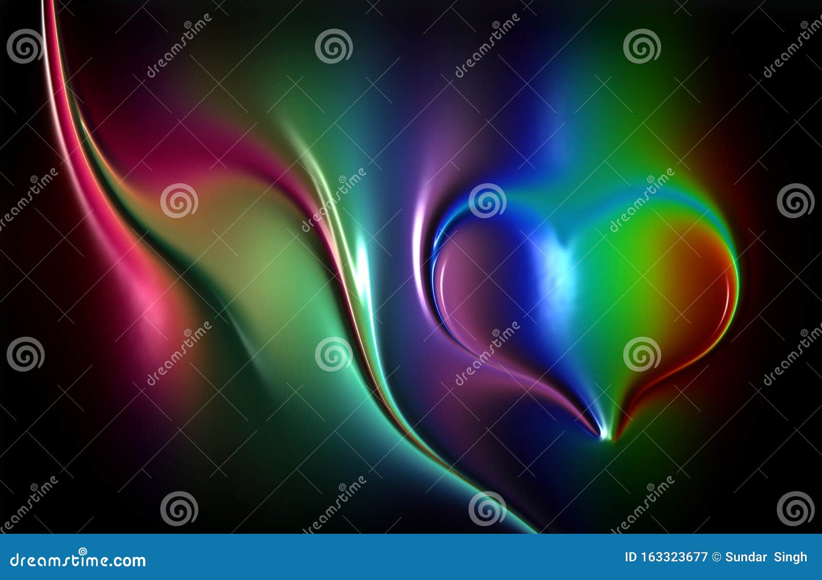 Abstract Vector Heart Background with Lighting Effect and Texture ...