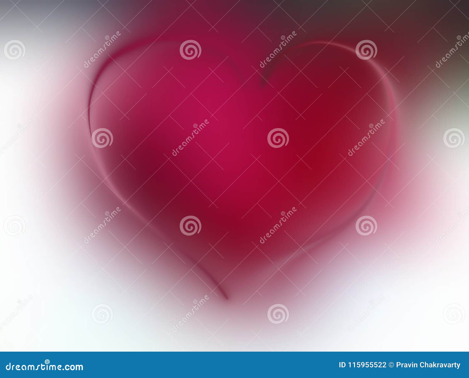 Abstract Vector Heart with Multicolored Shaded Wavy Background with ...