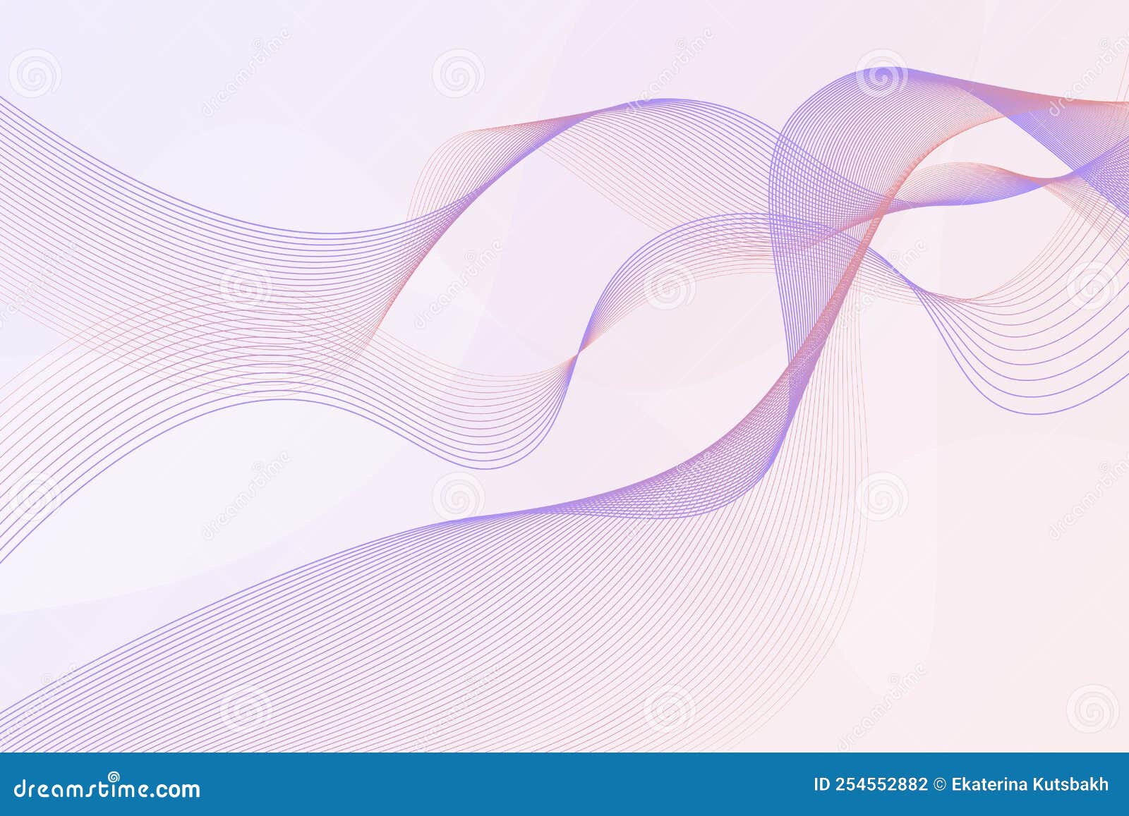 Abstract Vector Horizontal Background. a Grid of Smooth Wavy Purple ...