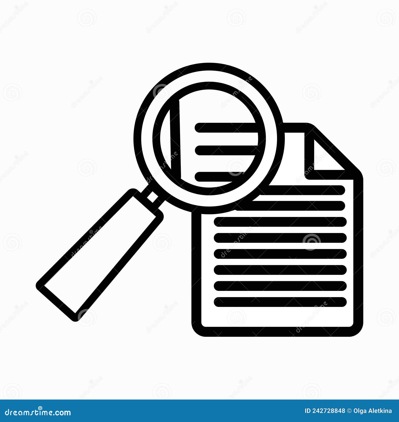 Document Search Vector Icon, Search File Symbol. Stock Vector ...