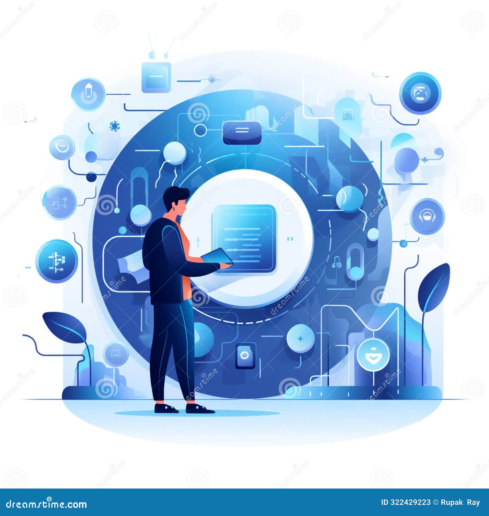 Abstract Vector Illustration of Access Control System Concept Image ...