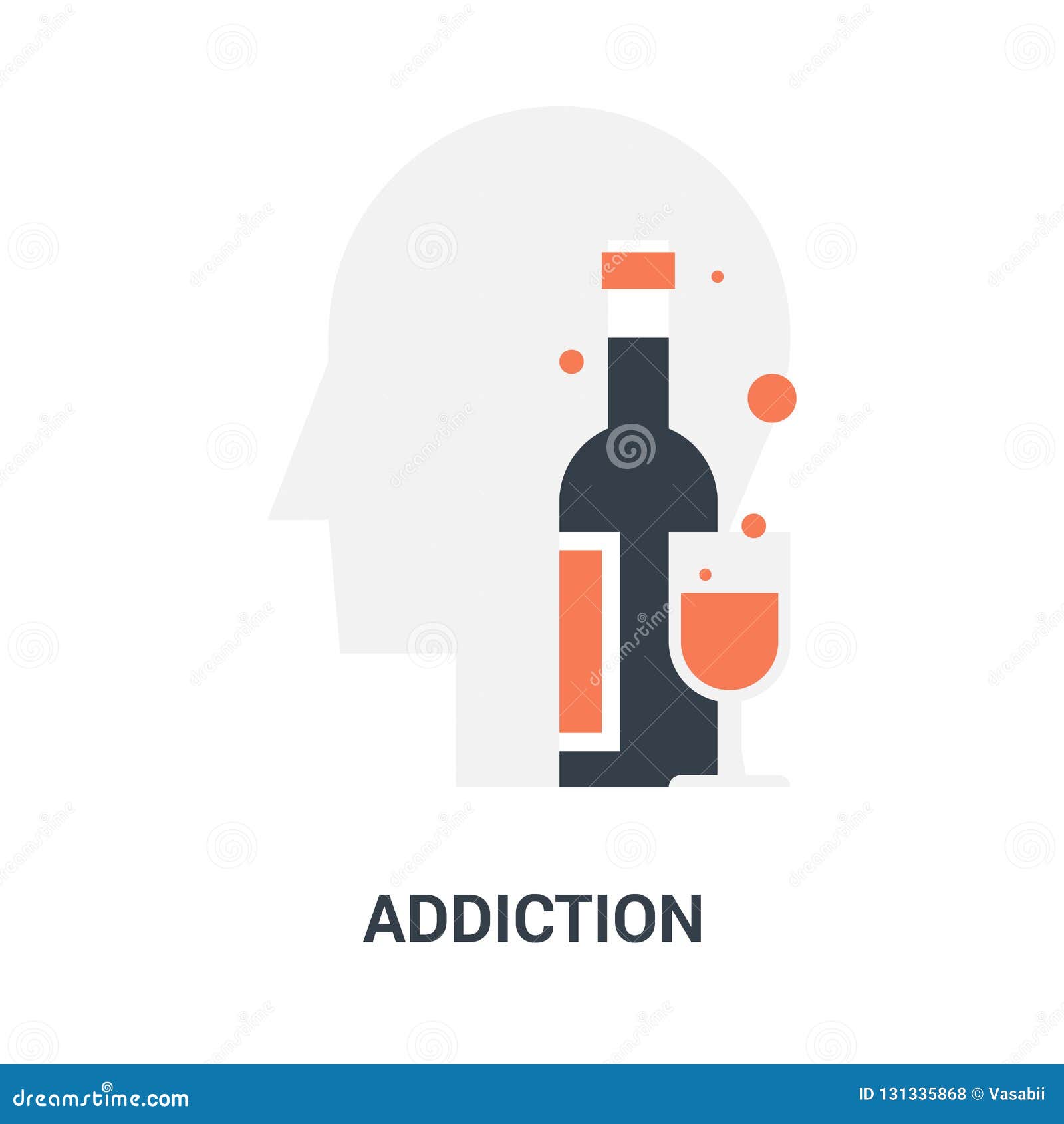 Addiction icon concept stock vector. Illustration of learning - 131335868