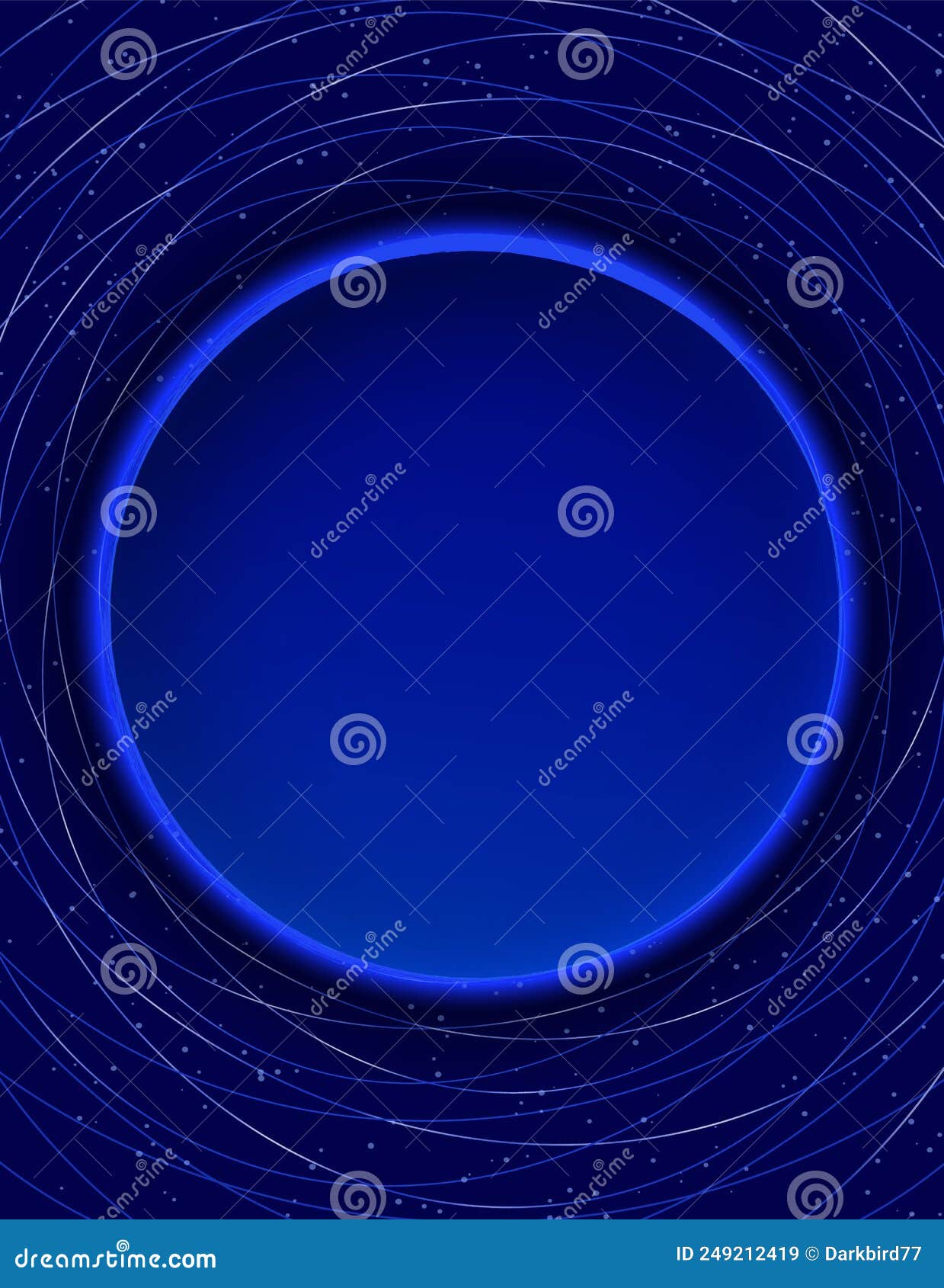 Abstract Vector Illustration Background with Blue Spiral Pattern and ...