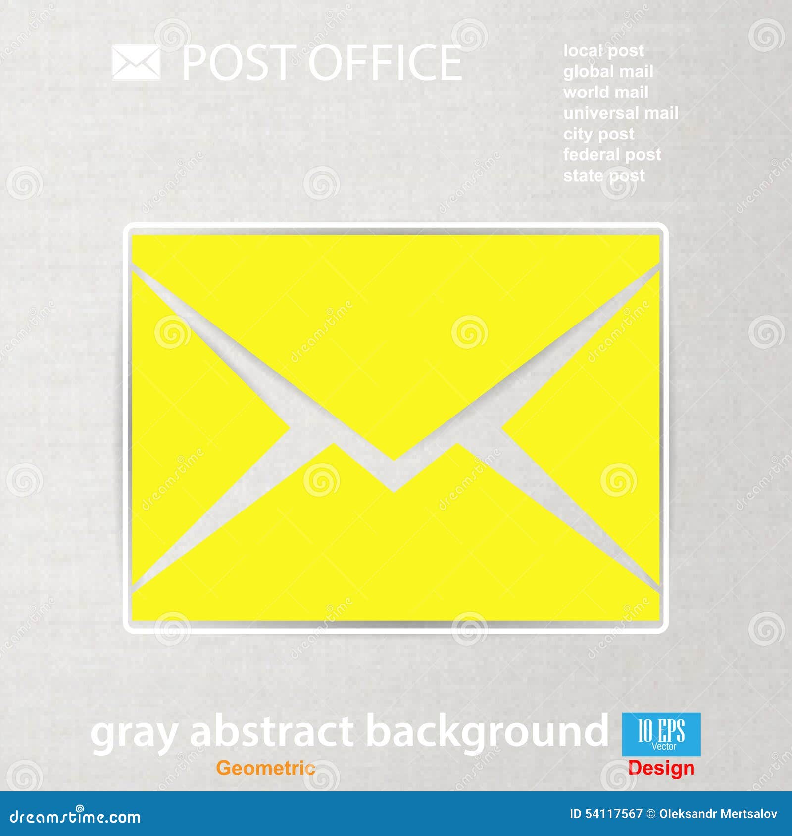 Abstract Vector Illustration Background Mail Icon Stock Vector ...