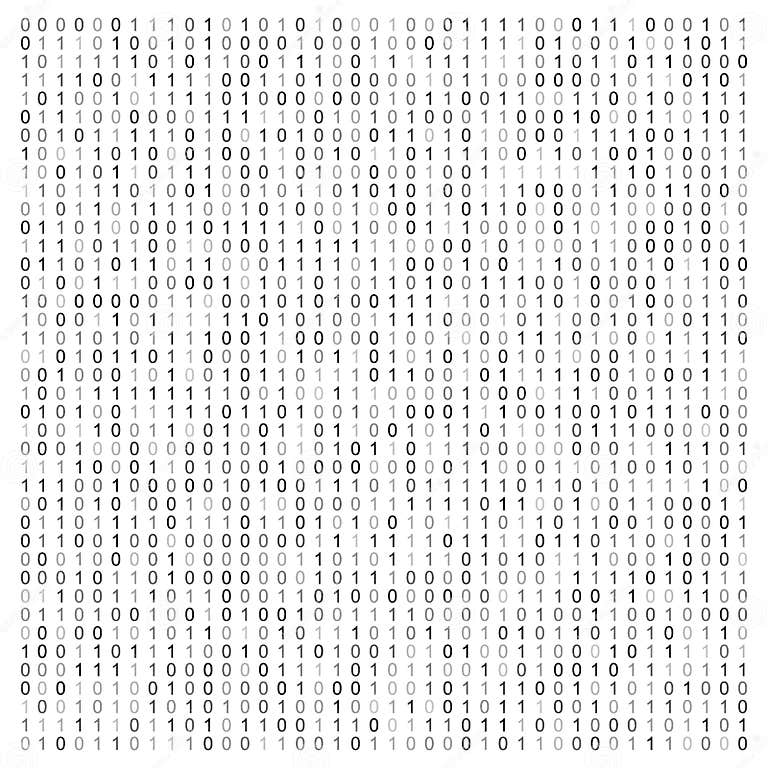 Abstract Vector Illustration with Binary Code. Digital Technological Texture Stock Vector ...