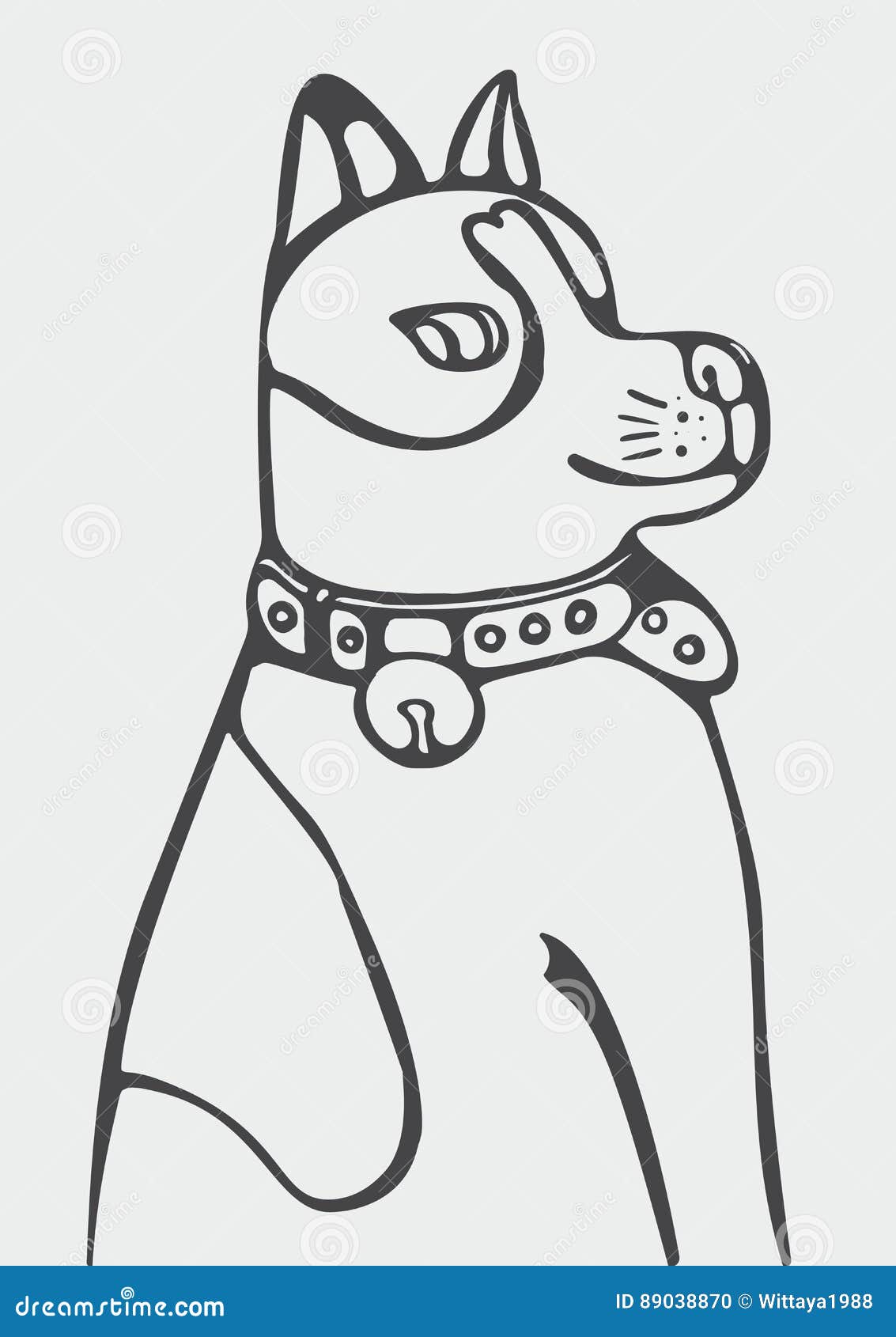 Abstract Vector Illustration of Cartoon Dog Stock Vector - Illustration ...