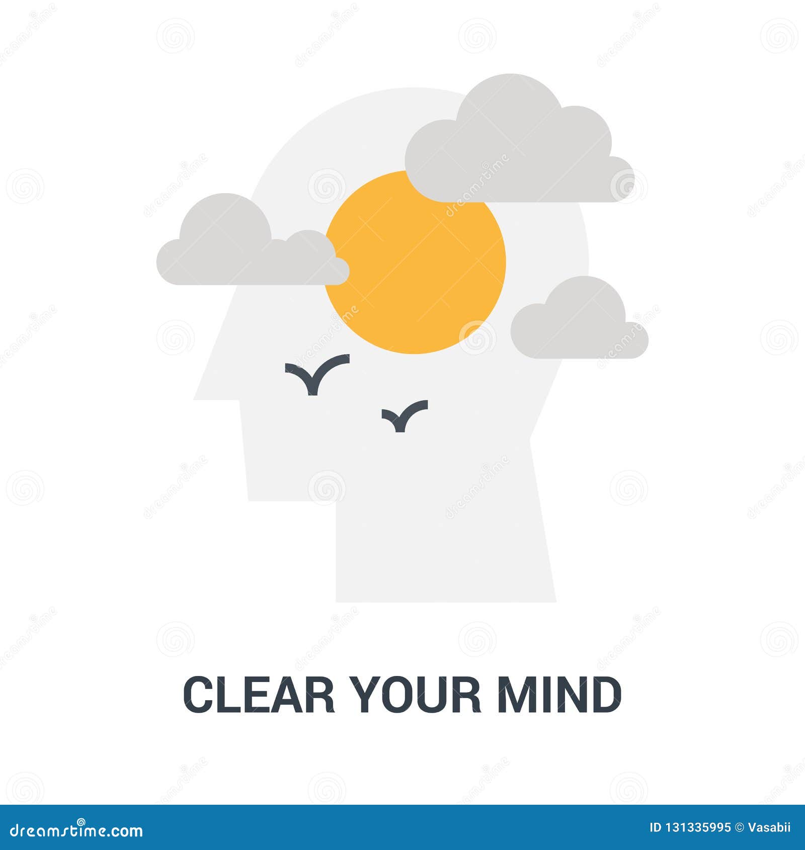 Clear Your Mind Icon Concept Stock Vector - Illustration of brainstorm ...