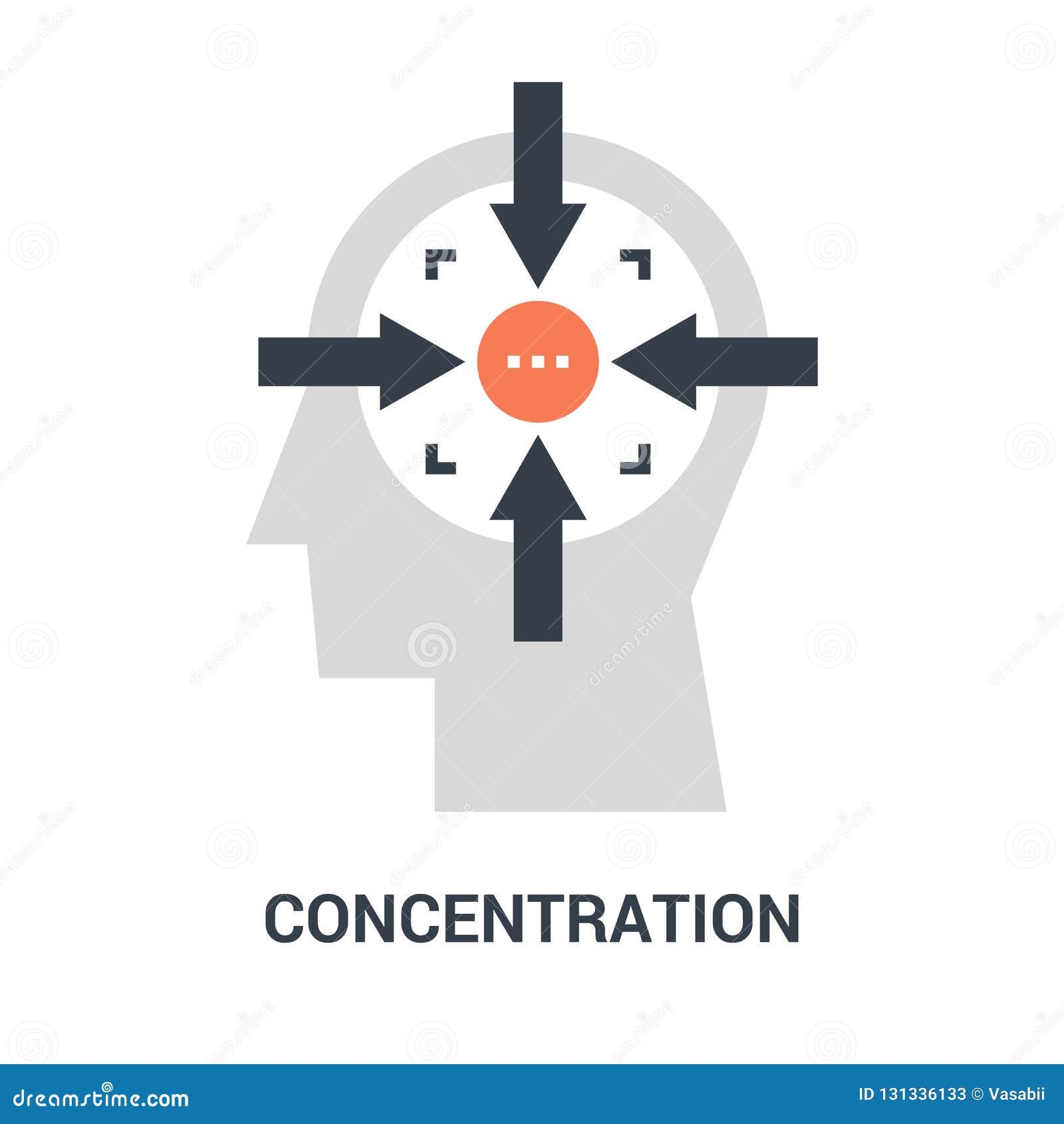 Concentration icon concept stock vector. Illustration of concept ...