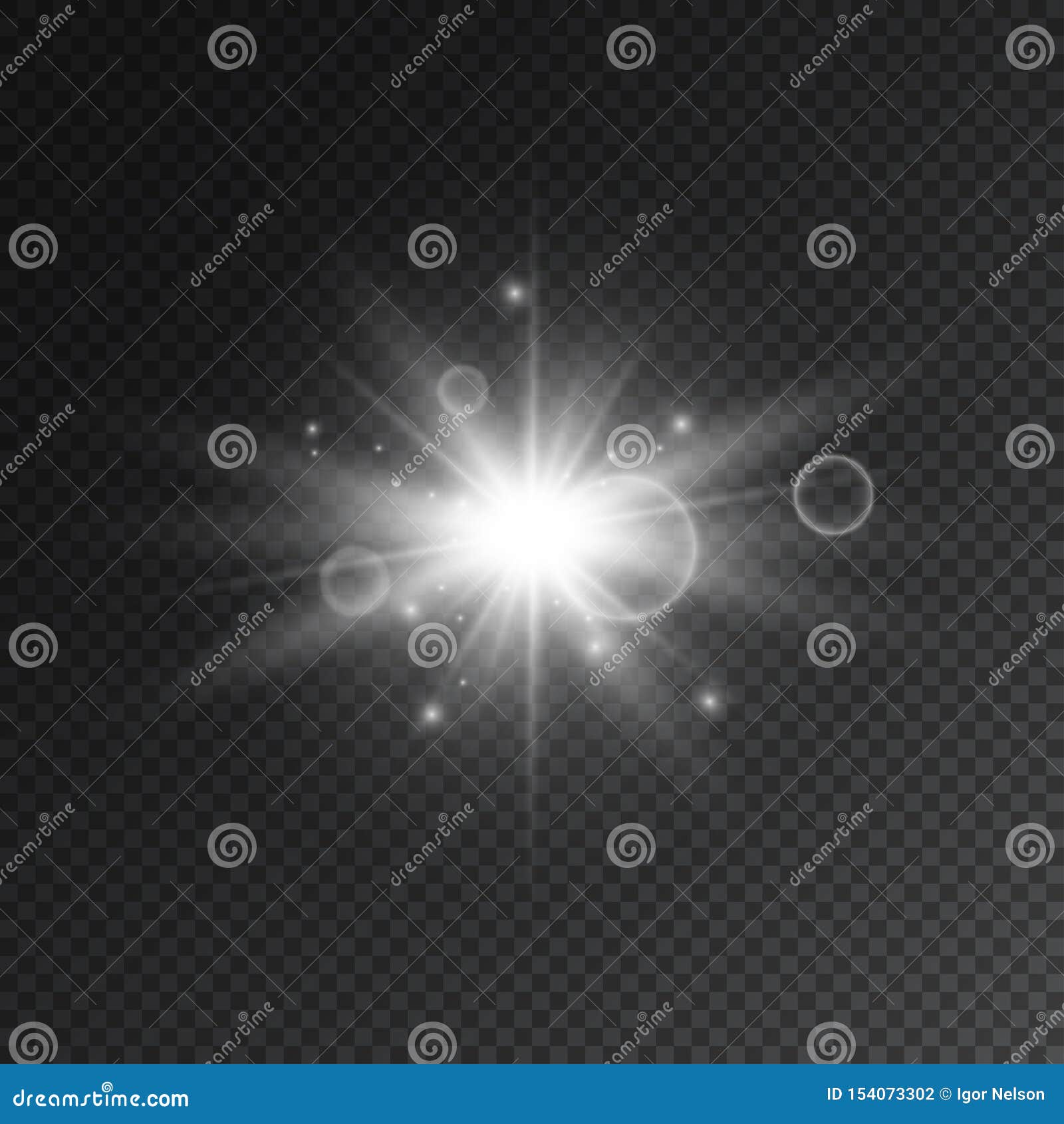 Abstract Vector Illustration Design. Transparent Star Flash with ...