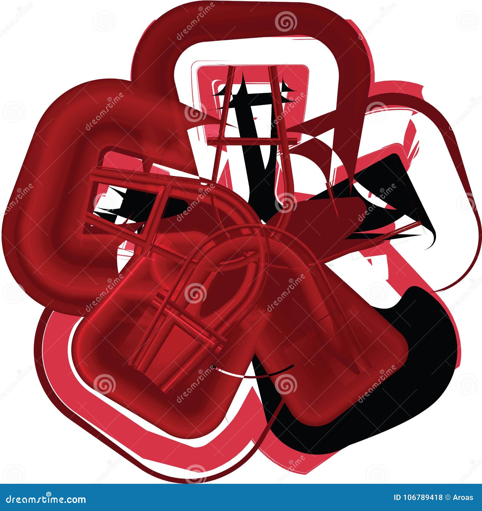 Abstract asterisk Symbol stock vector. Illustration of freehand - 106789418