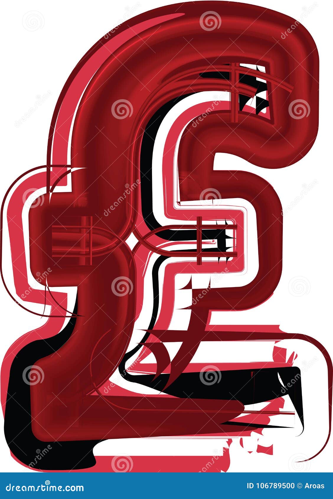 Abstract pound Symbol stock vector. Illustration of commerce - 106789500