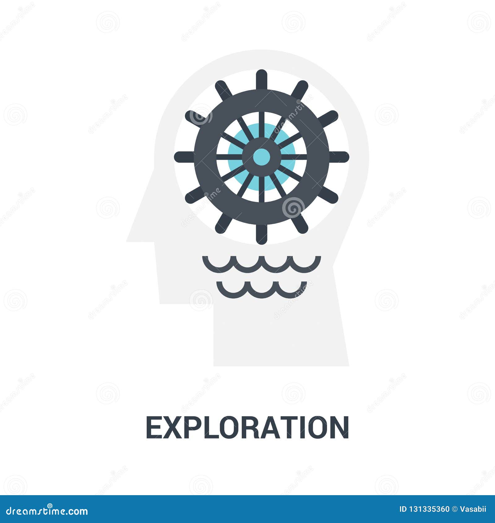 Exploration icon concept stock vector. Illustration of flat - 131335360