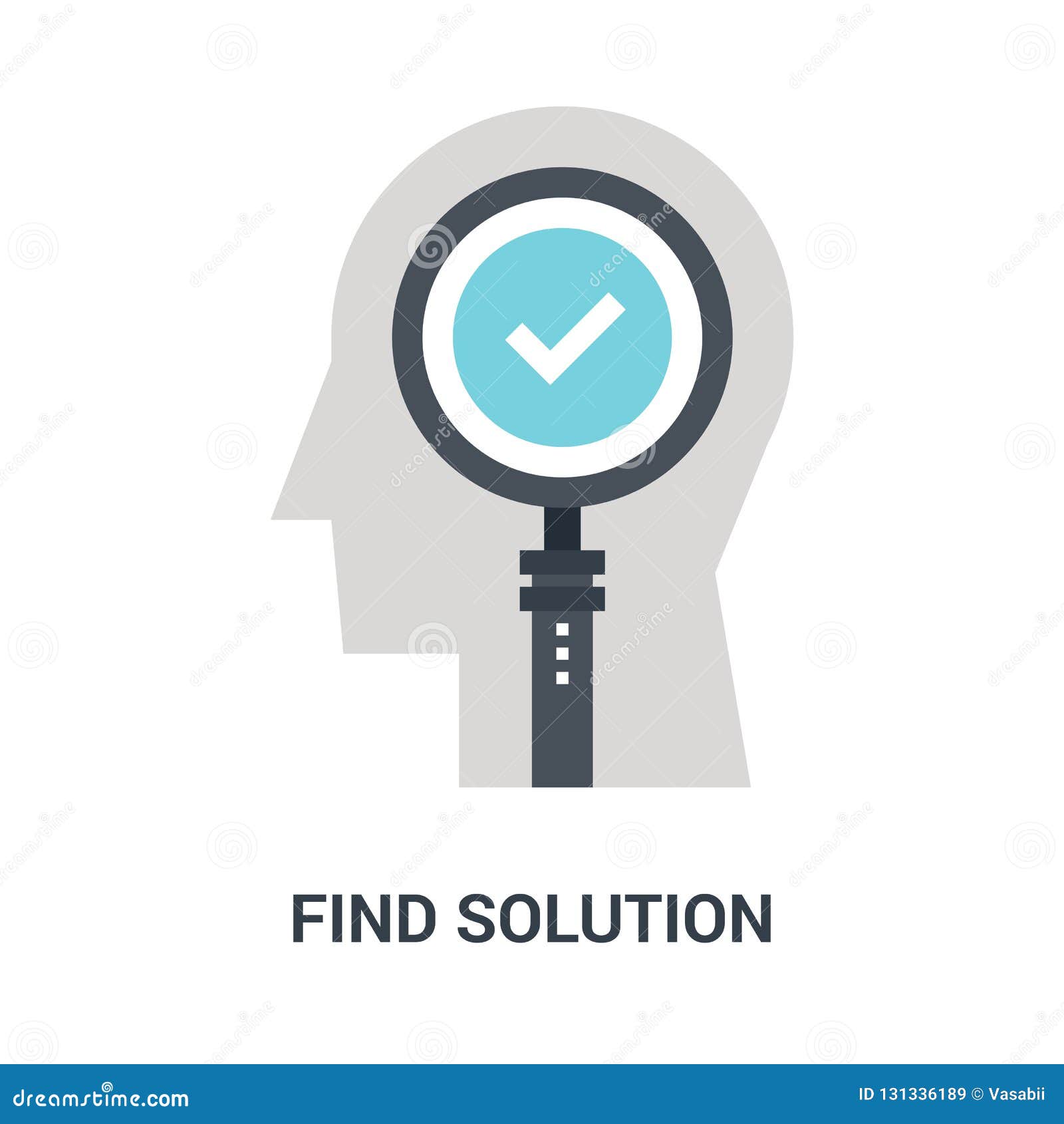 Find solution icon concept stock vector. Illustration of mindfulness ...