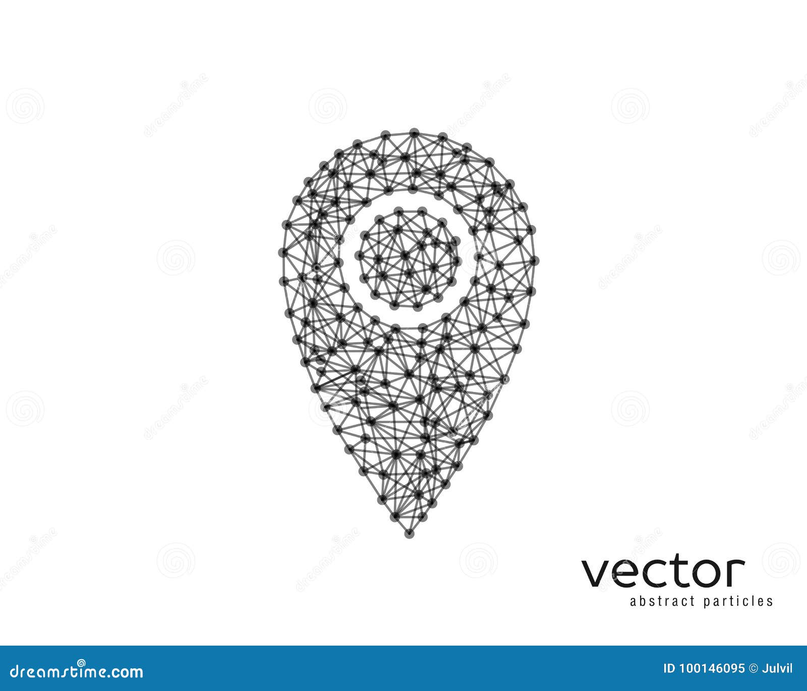 Abstract Vector Illustration of Geolocation Sign. Stock Vector ...