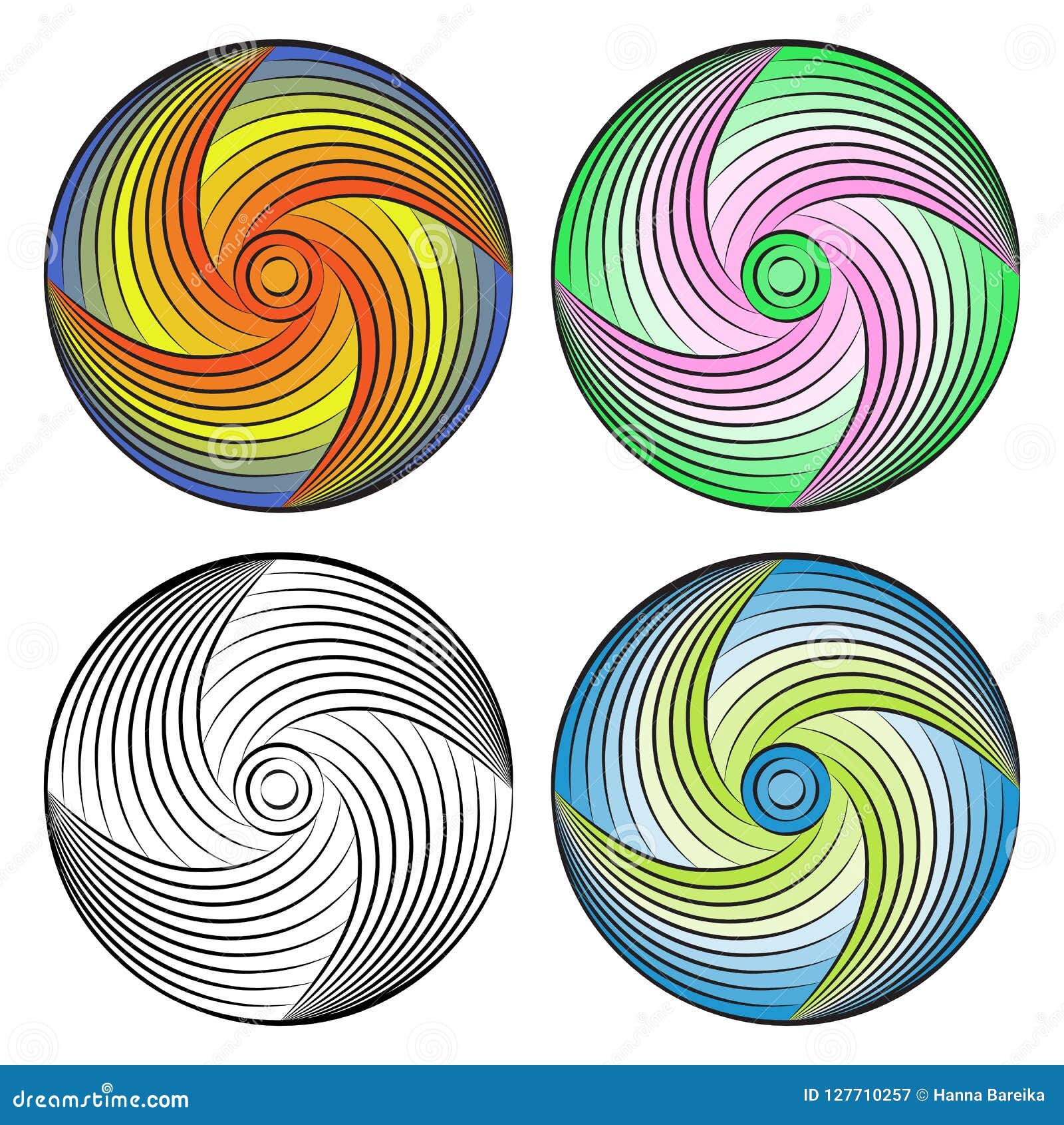 Abstract Vector Illustration. Geometric Curve Elements. Stock Vector ...