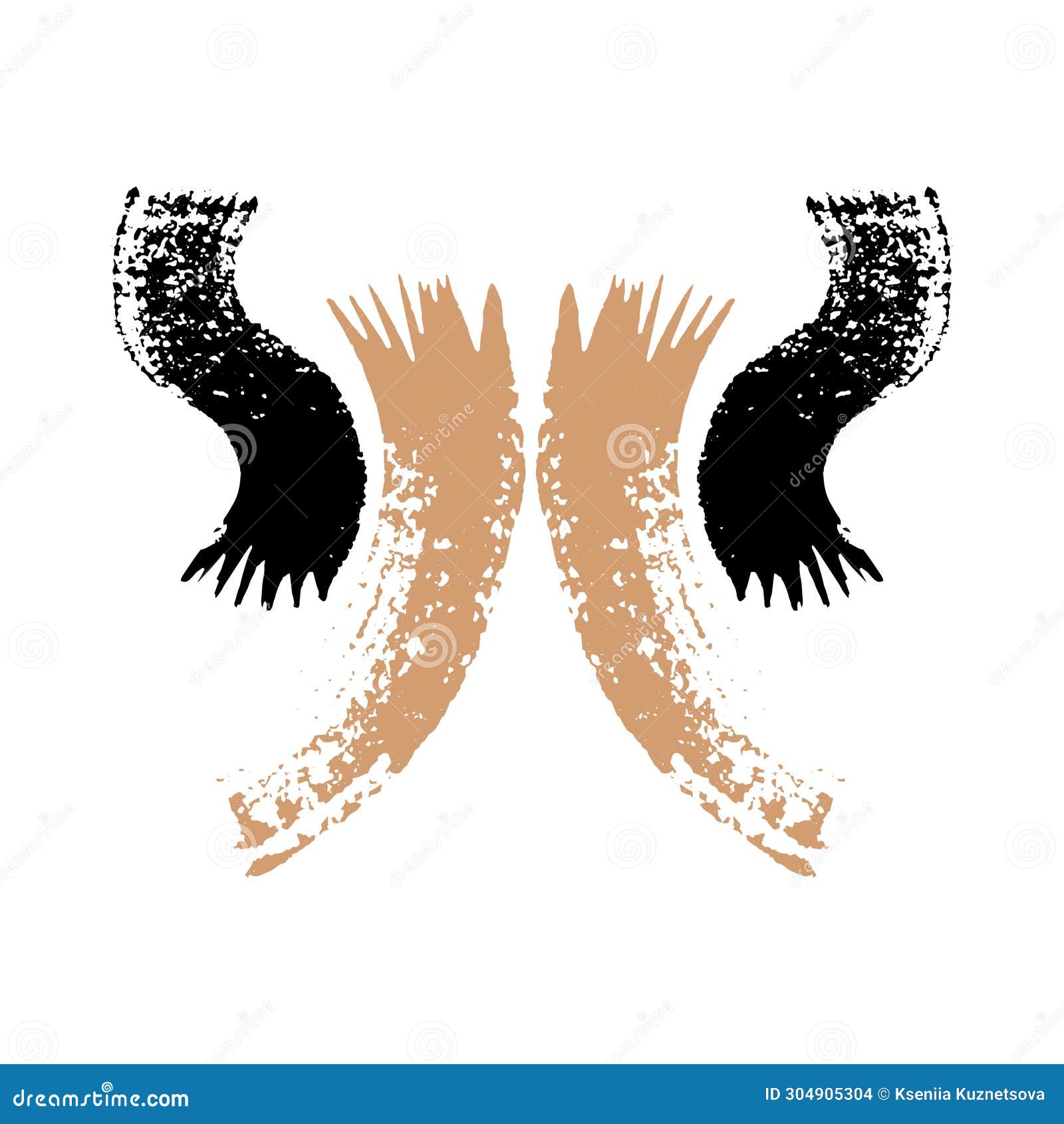 Abstract Vector Illustration. Helping Hands. All in Our Hands. Random ...