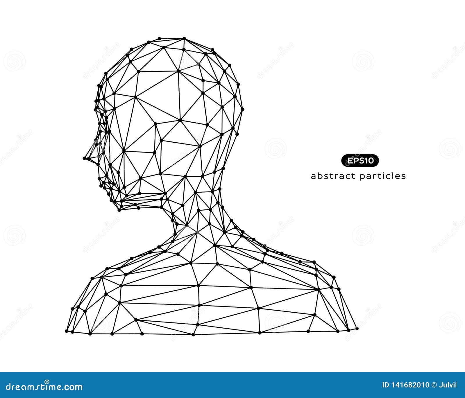 Abstract Vector Illustration of Human Bust Stock Vector - Illustration ...