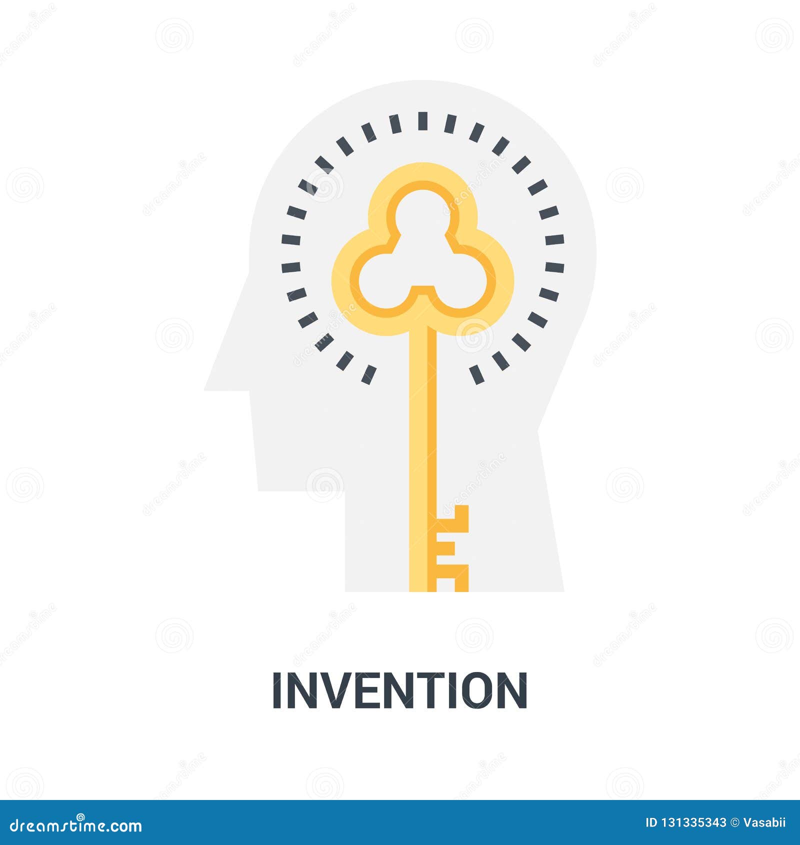 Invention icon concept stock vector. Illustration of innovation - 131335343