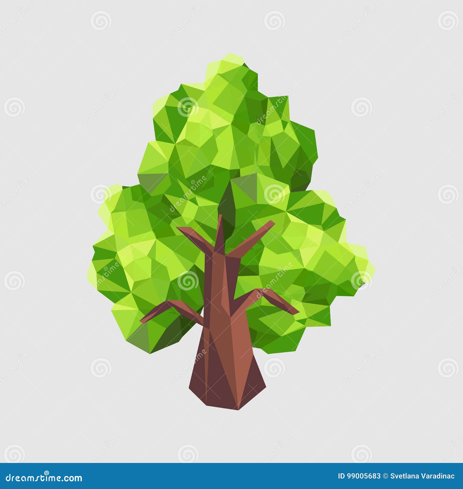 Conceptual Polygonal Geometric Tree. Stock Vector - Illustration of concept, environment: 99005683