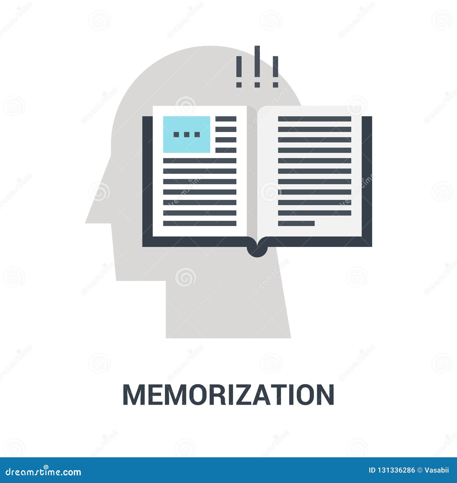 Memorization icon concept stock vector. Illustration of business ...