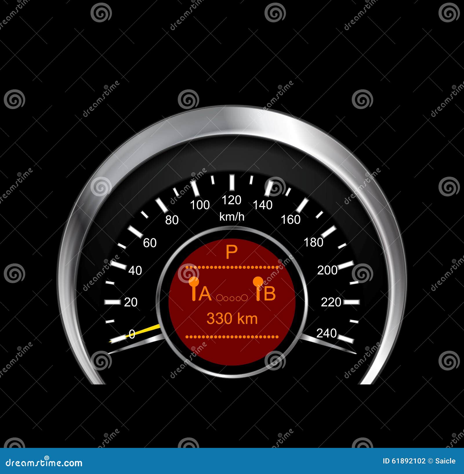 Abstract Vector Illustration of Metal Speedometer Stock Vector ...
