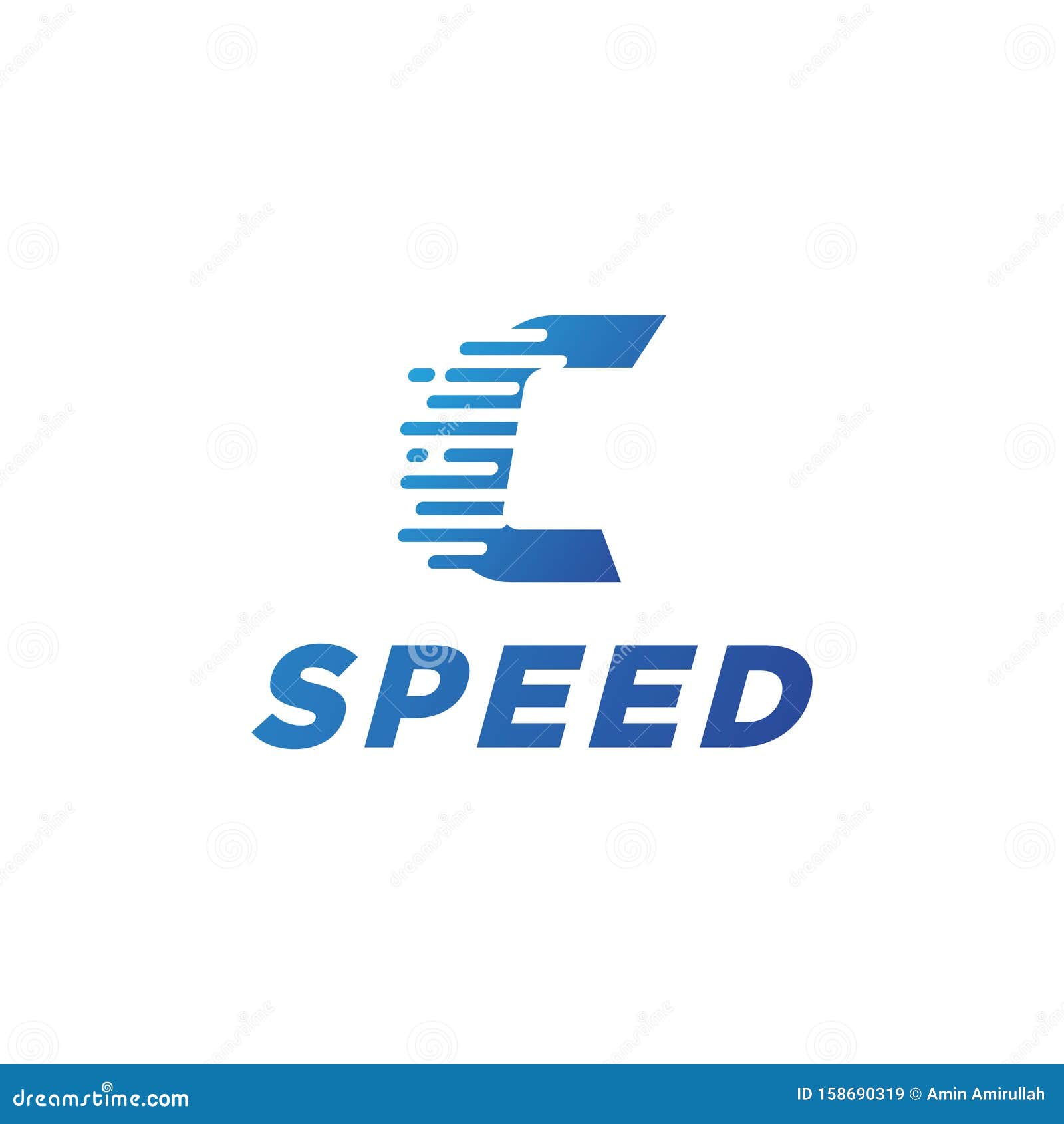 Abstract Vector Illustration Motion Fast Speed Initial Letter C Icon ...
