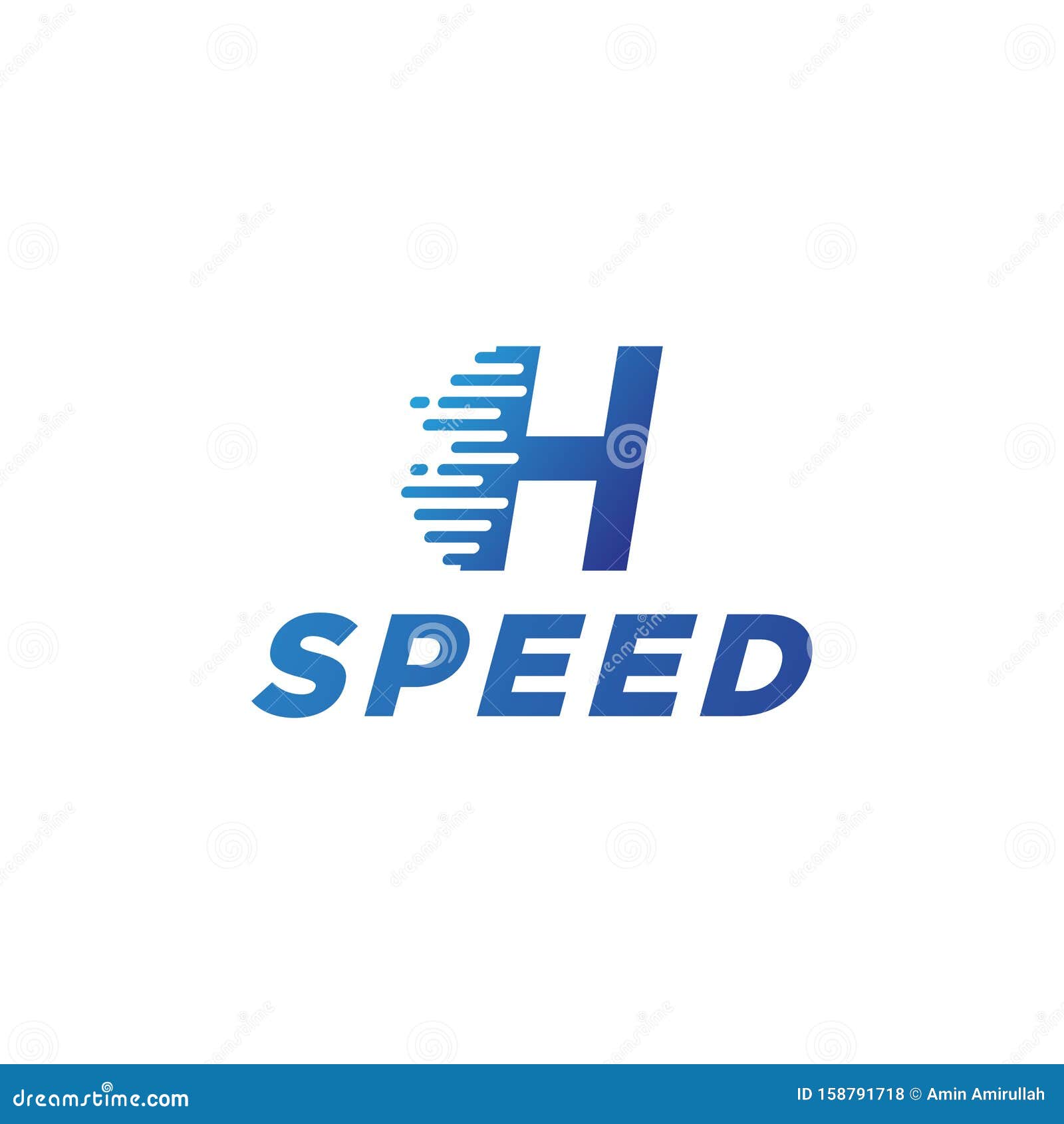 Abstract Vector Illustration Motion Fast Speed Initial Letter H Icon ...