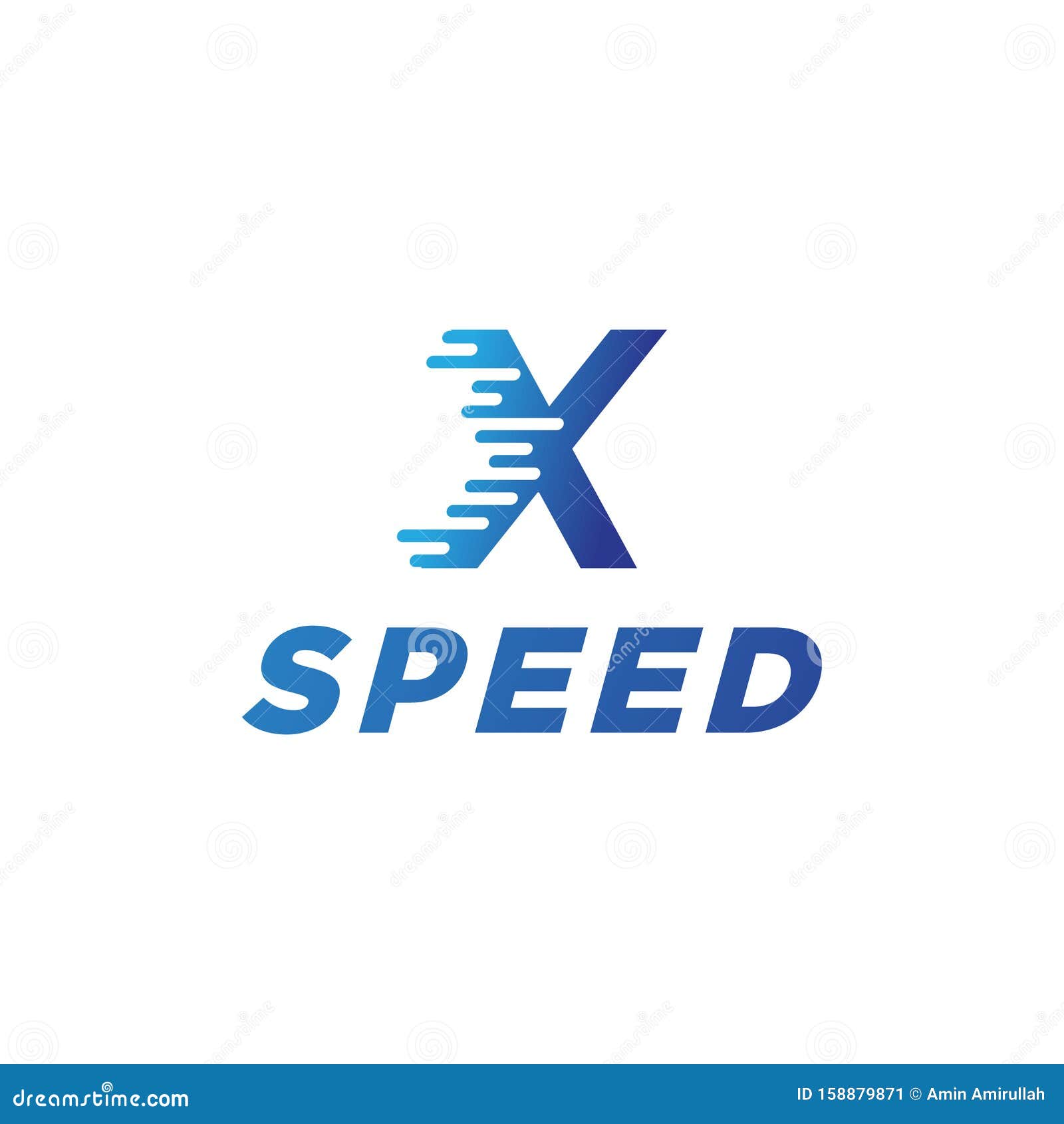 Abstract Vector Illustration Motion Fast Speed Initial Letter X Icon ...