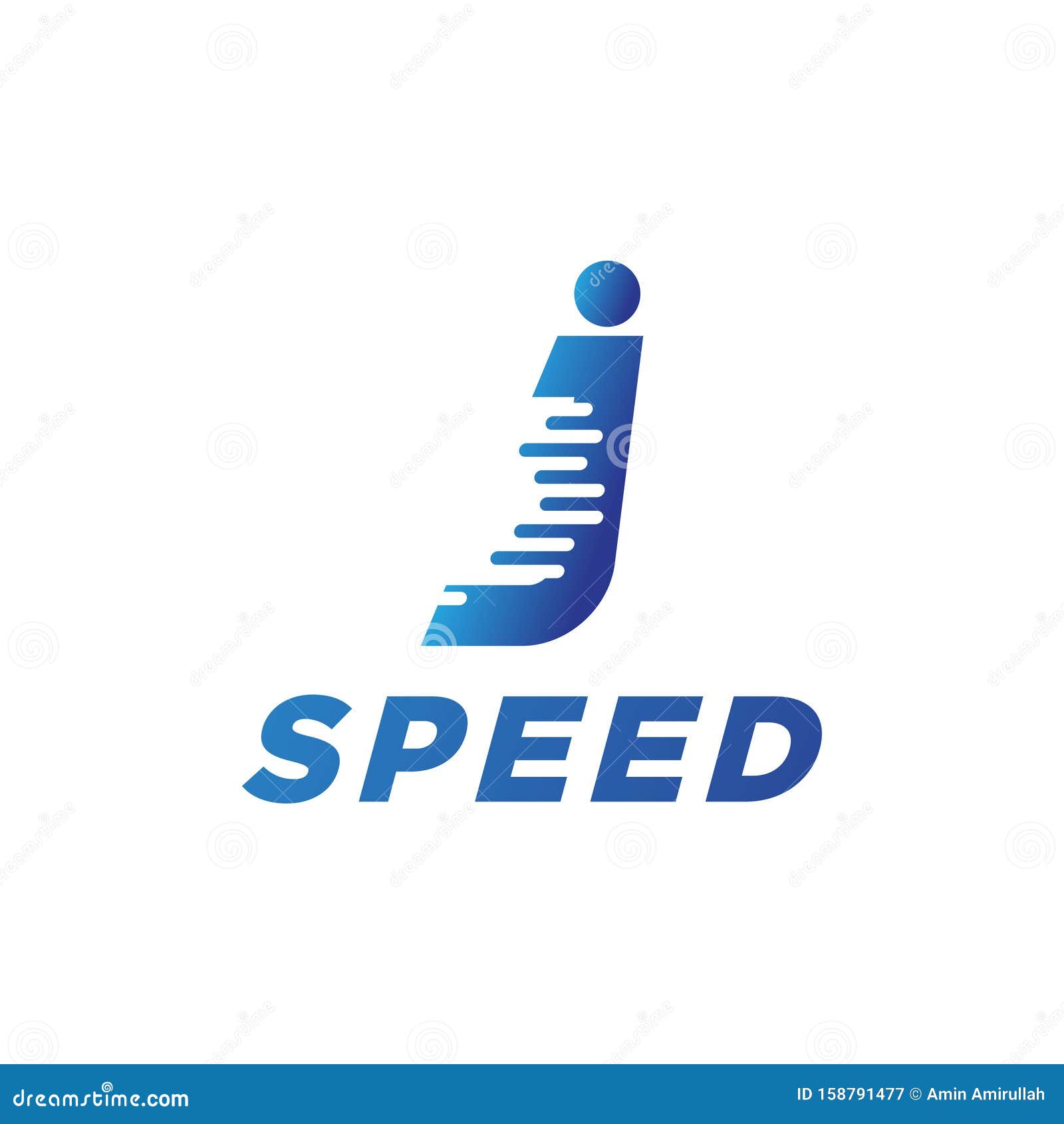 Abstract Vector Illustration Motion Fast Speed Initial Letter J Icon ...