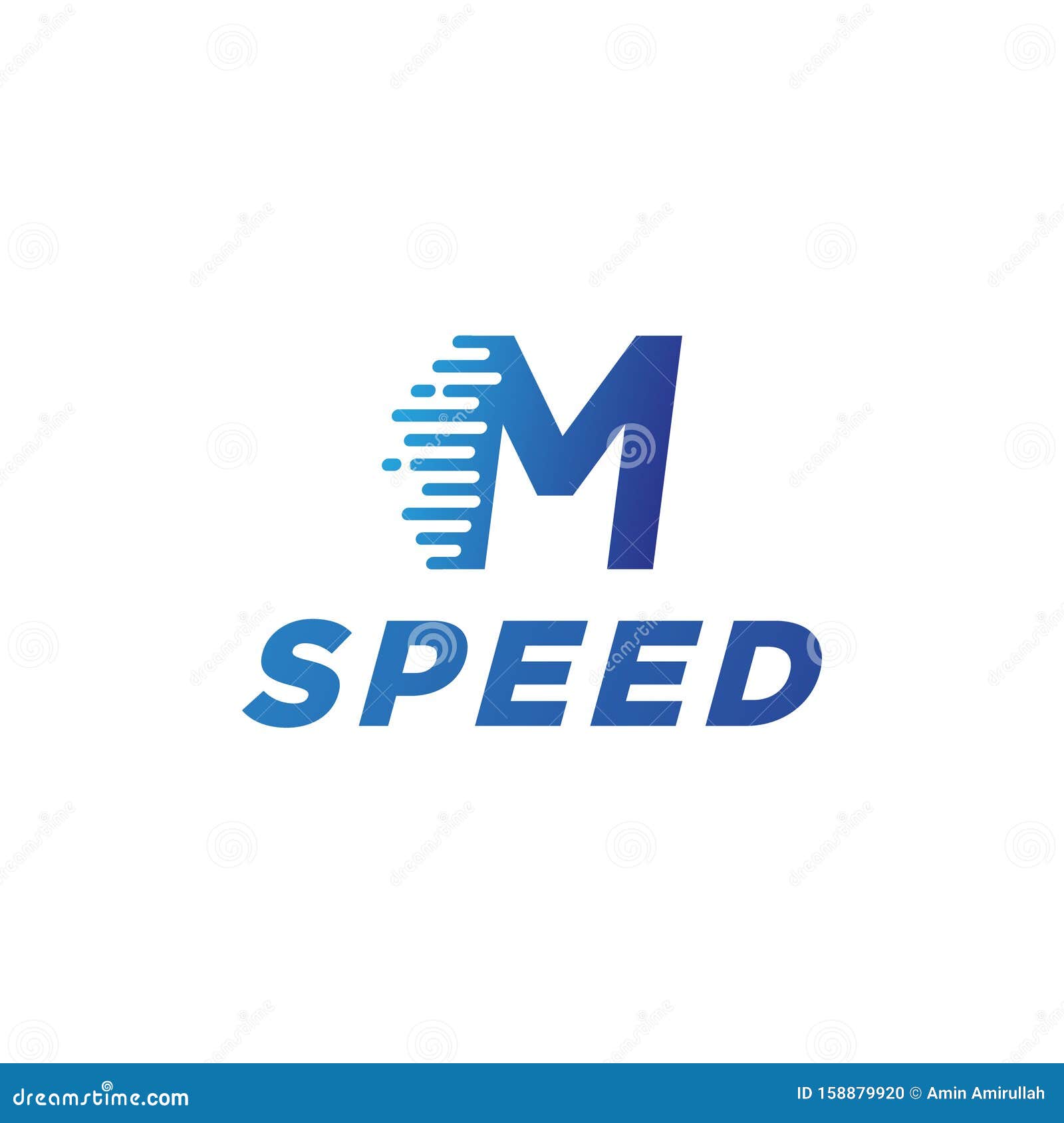 Abstract Vector Illustration Motion Fast Speed Initial Letter M Icon ...