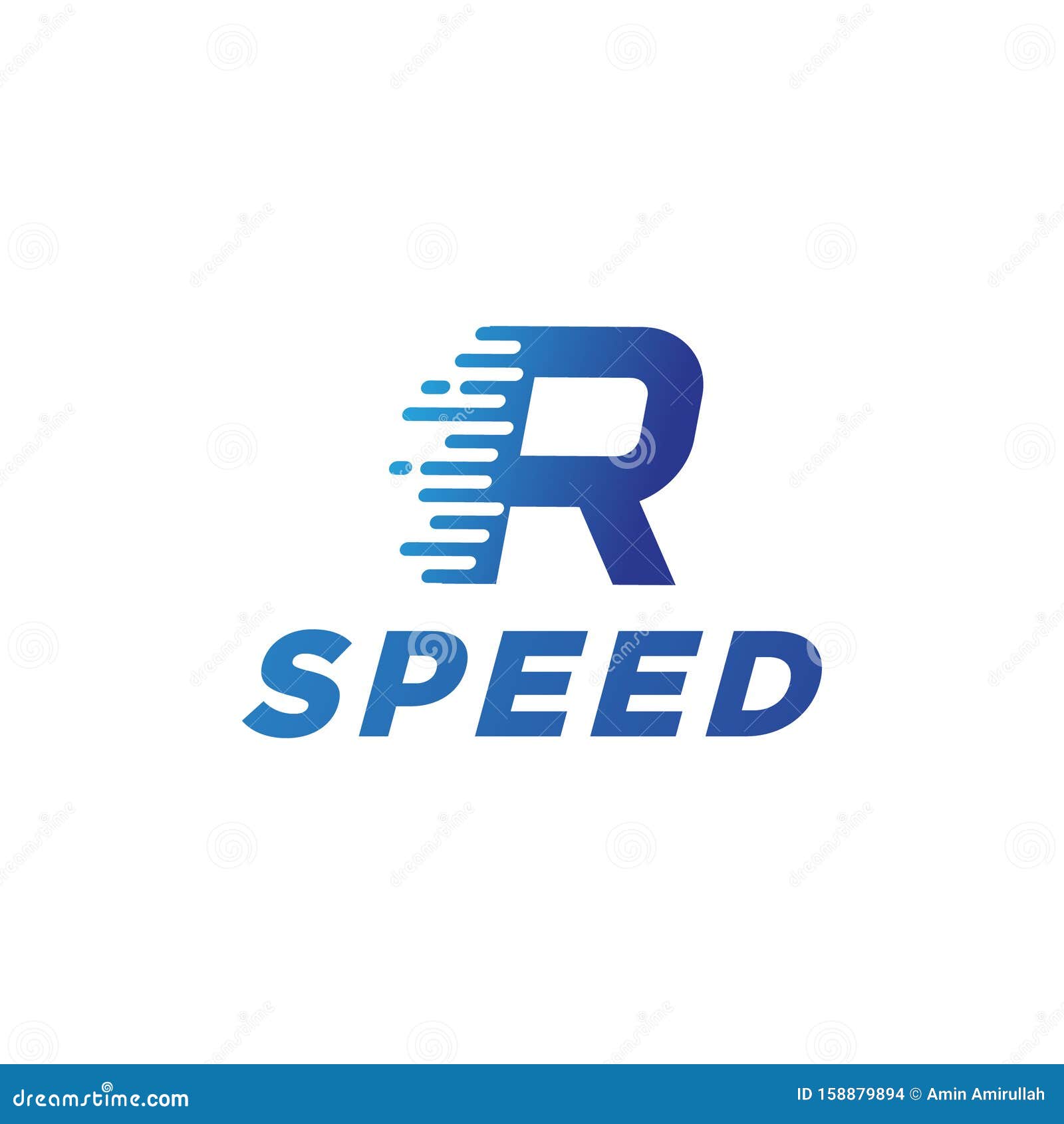 Abstract Vector Illustration Motion Fast Speed Initial Letter R Icon ...