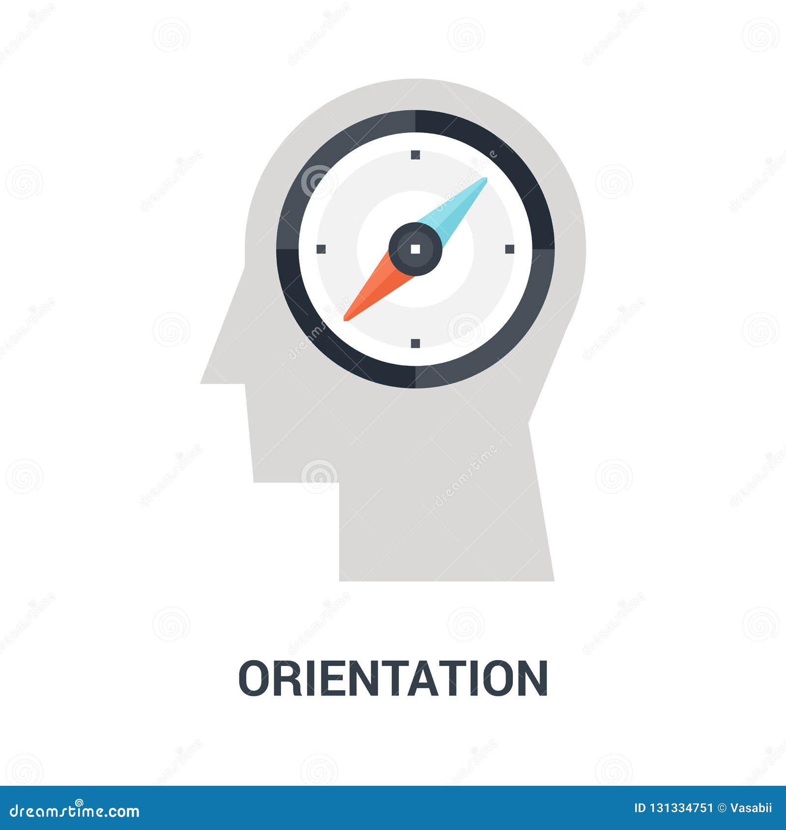 Orientation icon concept stock vector. Illustration of communication ...