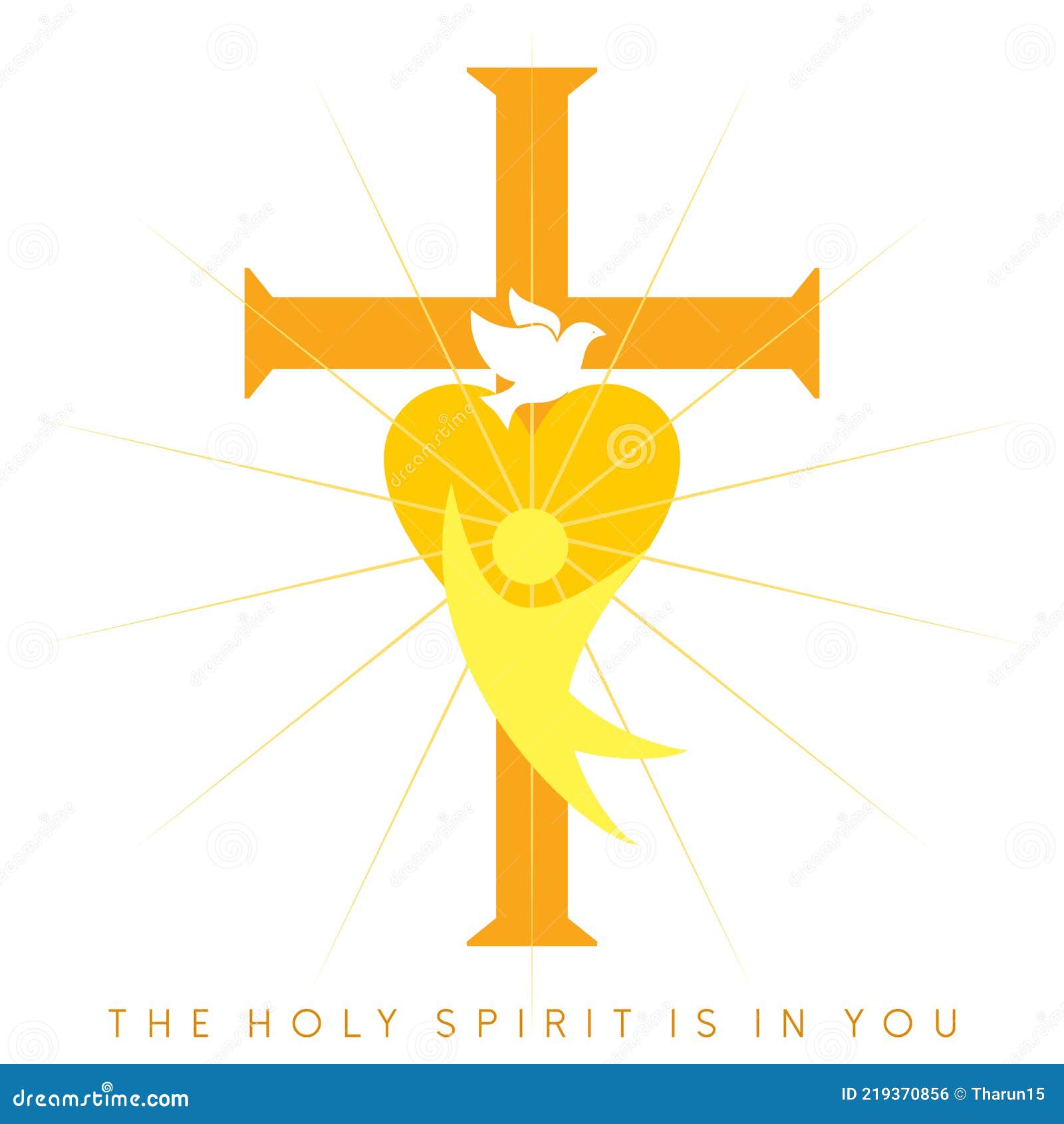 Pentecost Sunday, a Realization of the Holy Spirit Stock Vector ...