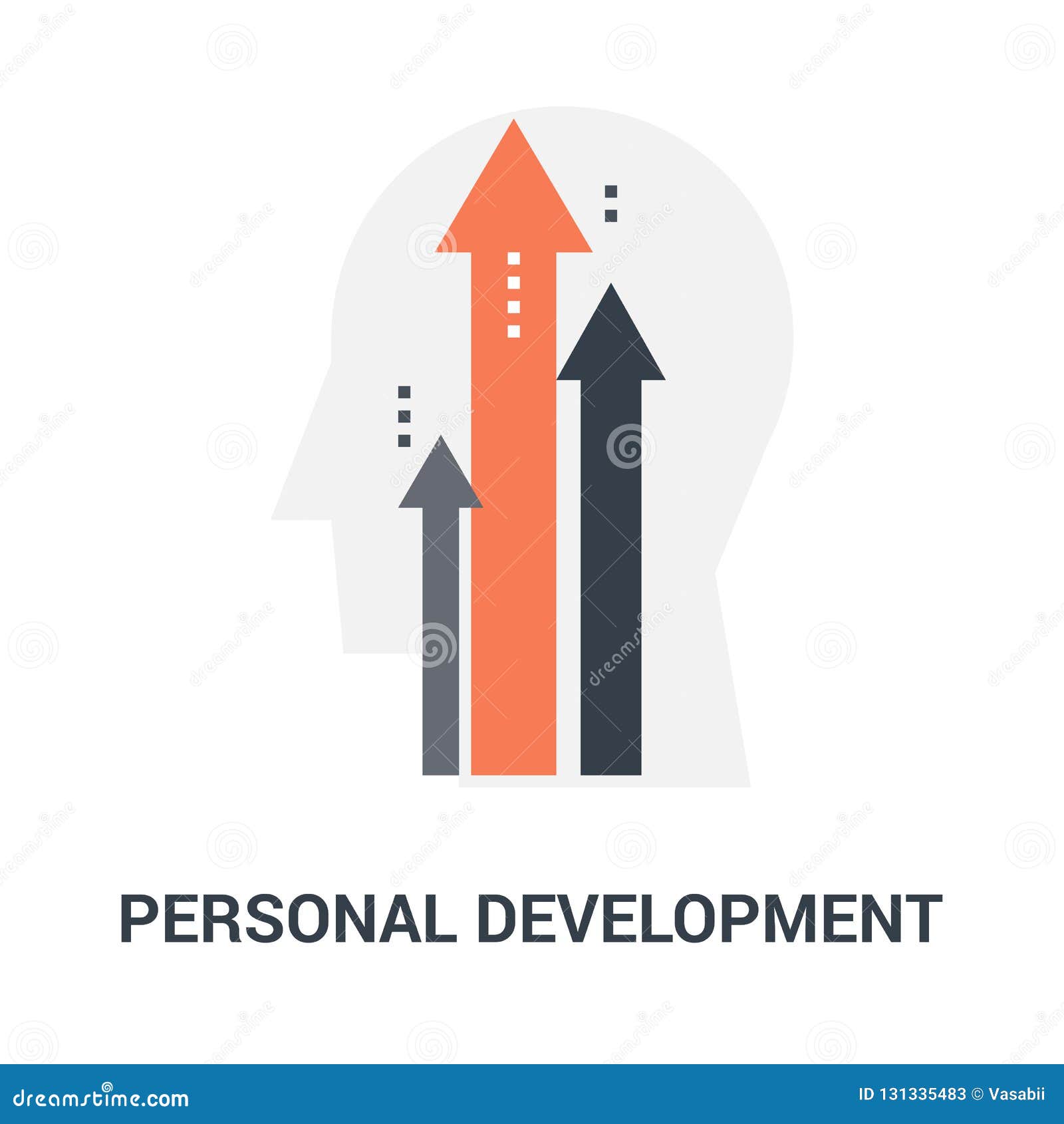 Personal Development Icon Concept Stock Vector - Illustration of human ...