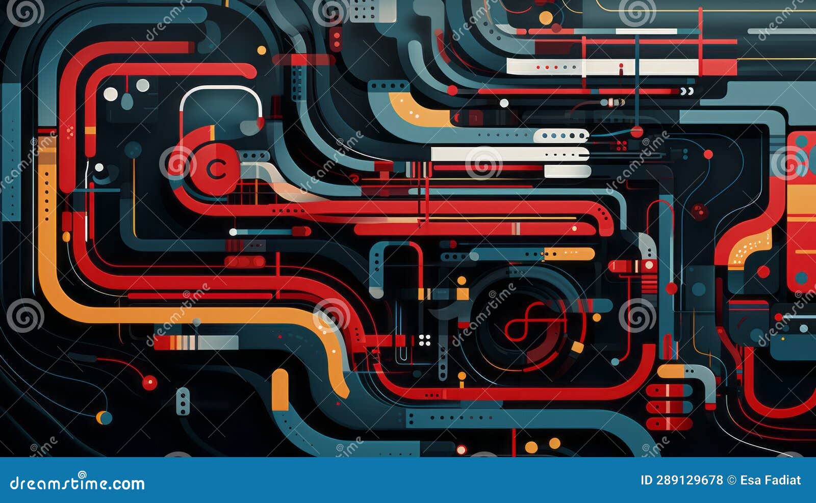 Abstract Vector Illustration, Representing Automated Testing with ...