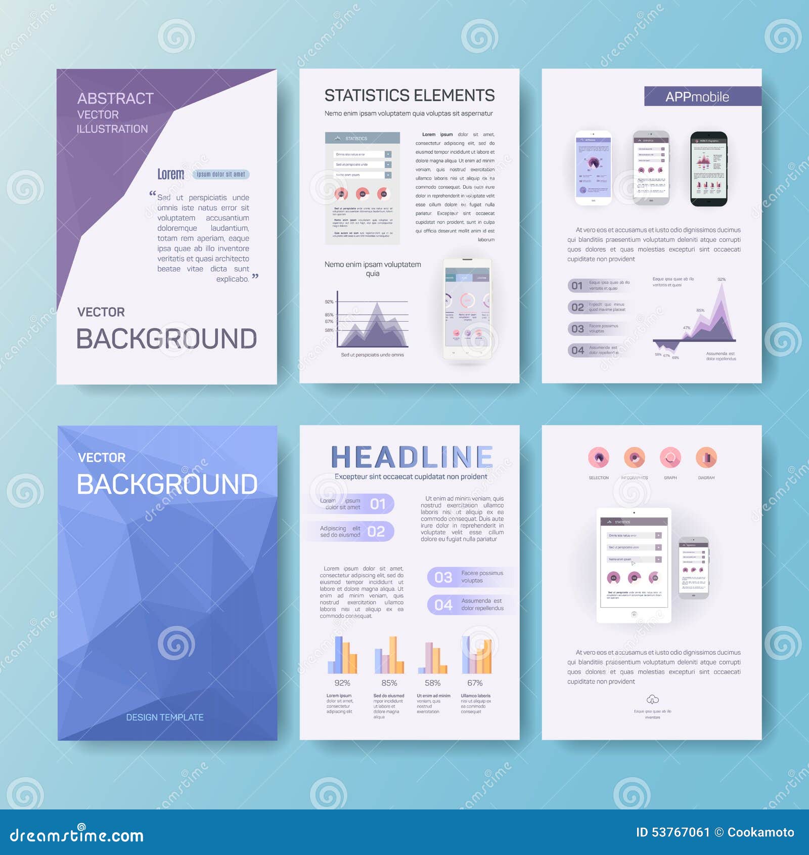 Abstract Vector Illustration, Statistics Elements Stock Vector ...