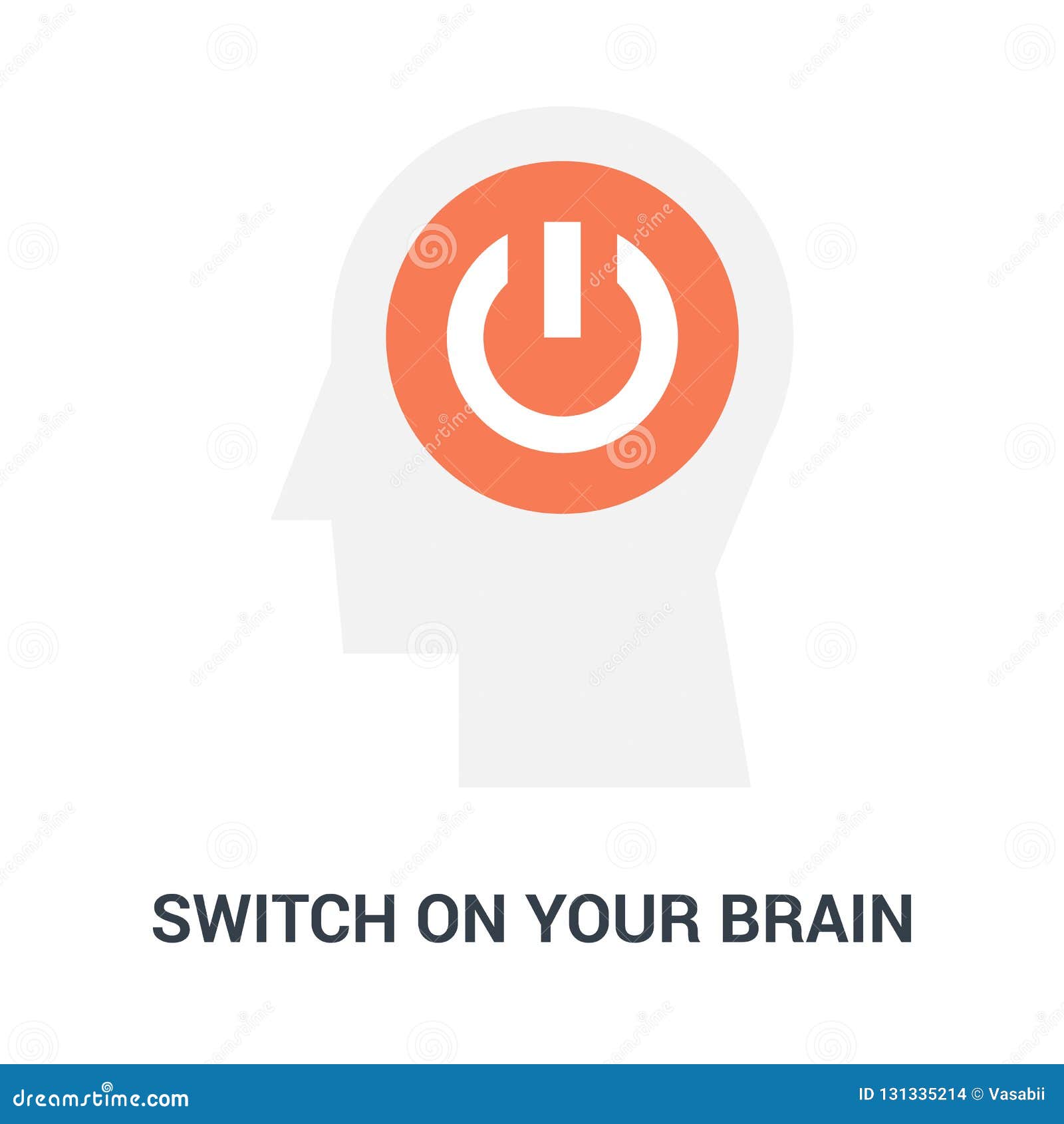 Switch on Your Brain Icon Concept Stock Vector - Illustration of idea, person: 131335214