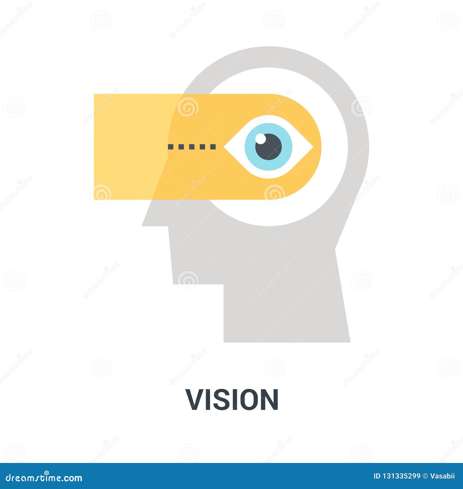 Vision icon concept stock vector. Illustration of knowledge - 131335299