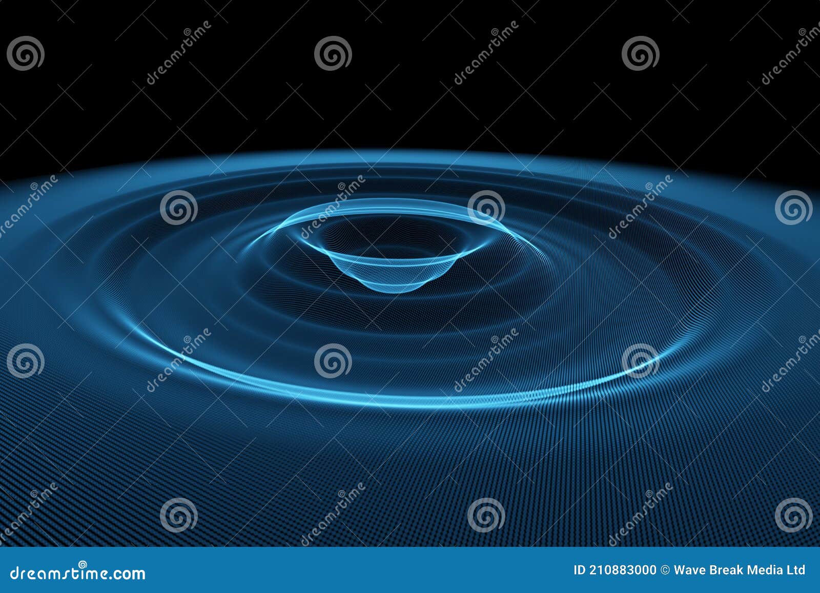 Abstract Vector Illustration of Water Ripple Circle Effect Against ...