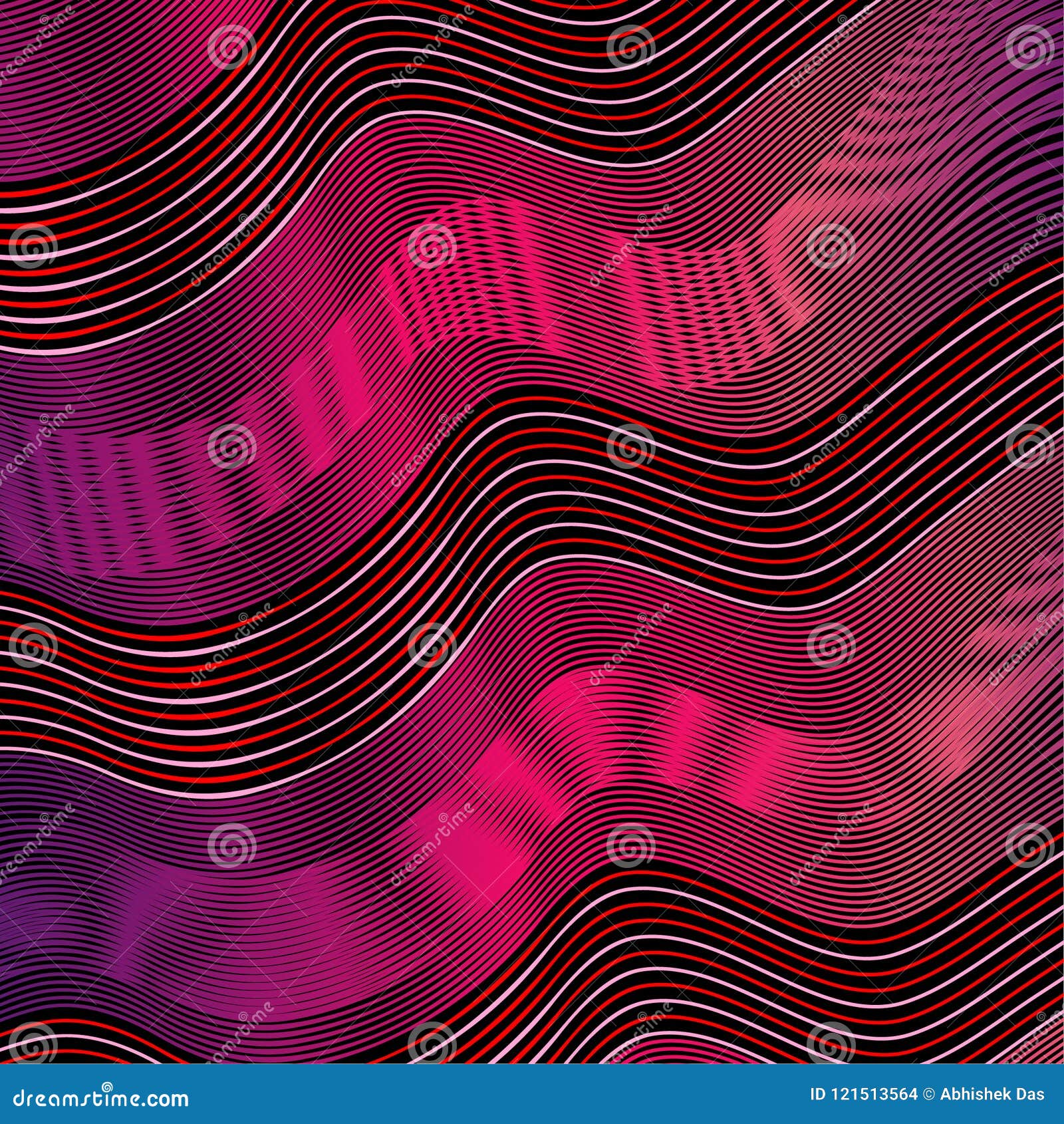 Abstract Vector Illustration of Wavy Pink Line Gradient Stock Vector ...