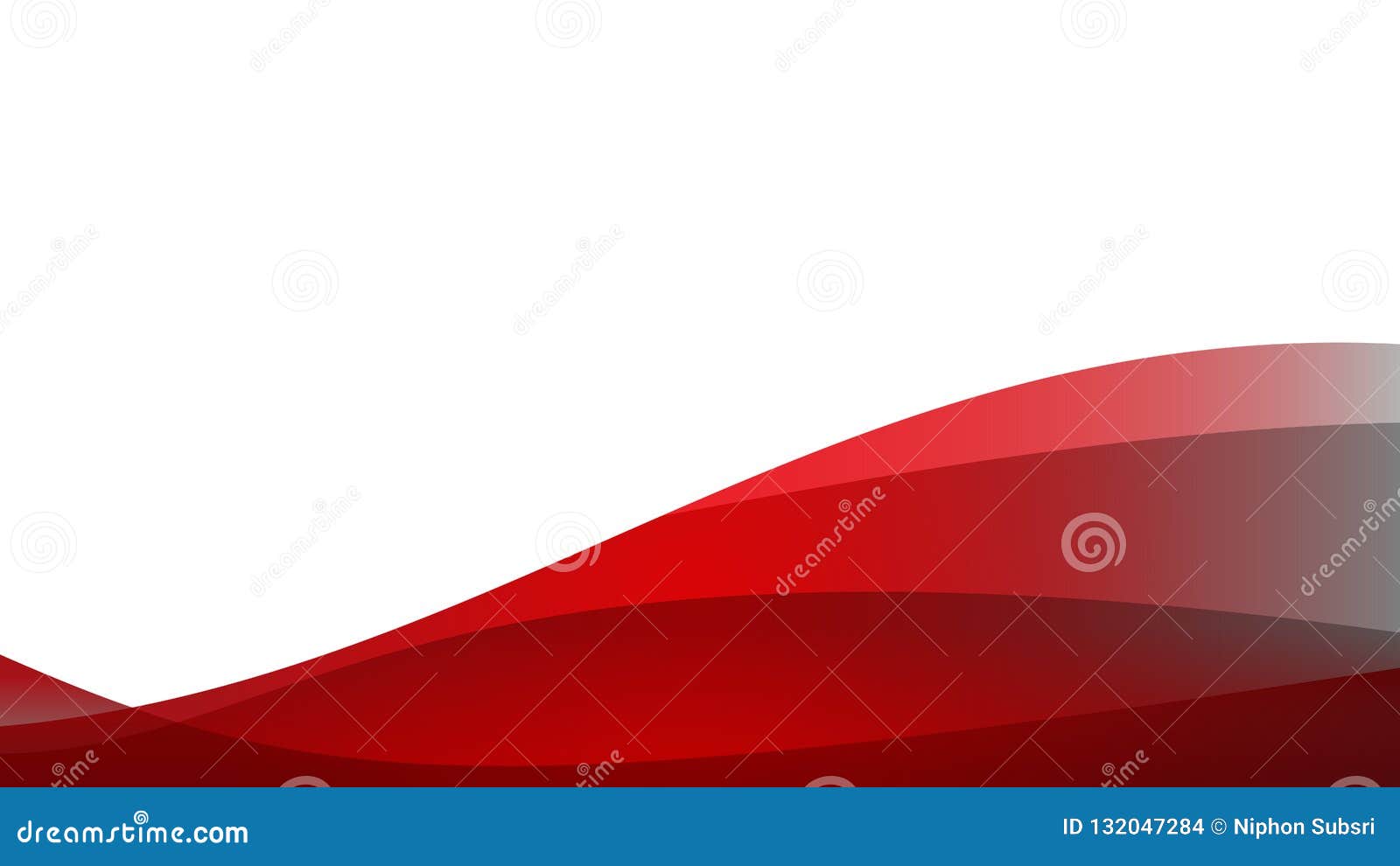 The Abstract Vector Image Red Wave on White Background. Stock ...